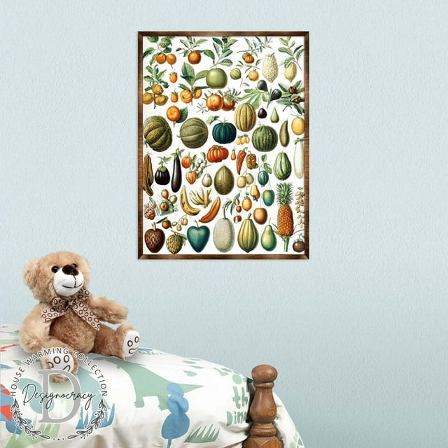 Fruit Montessori Wooden Poster | Kids Educational Poster | Homeschool I ...