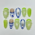 Fruit Nail Art Press On Nails with Freestyle Summer Design, Medium ...