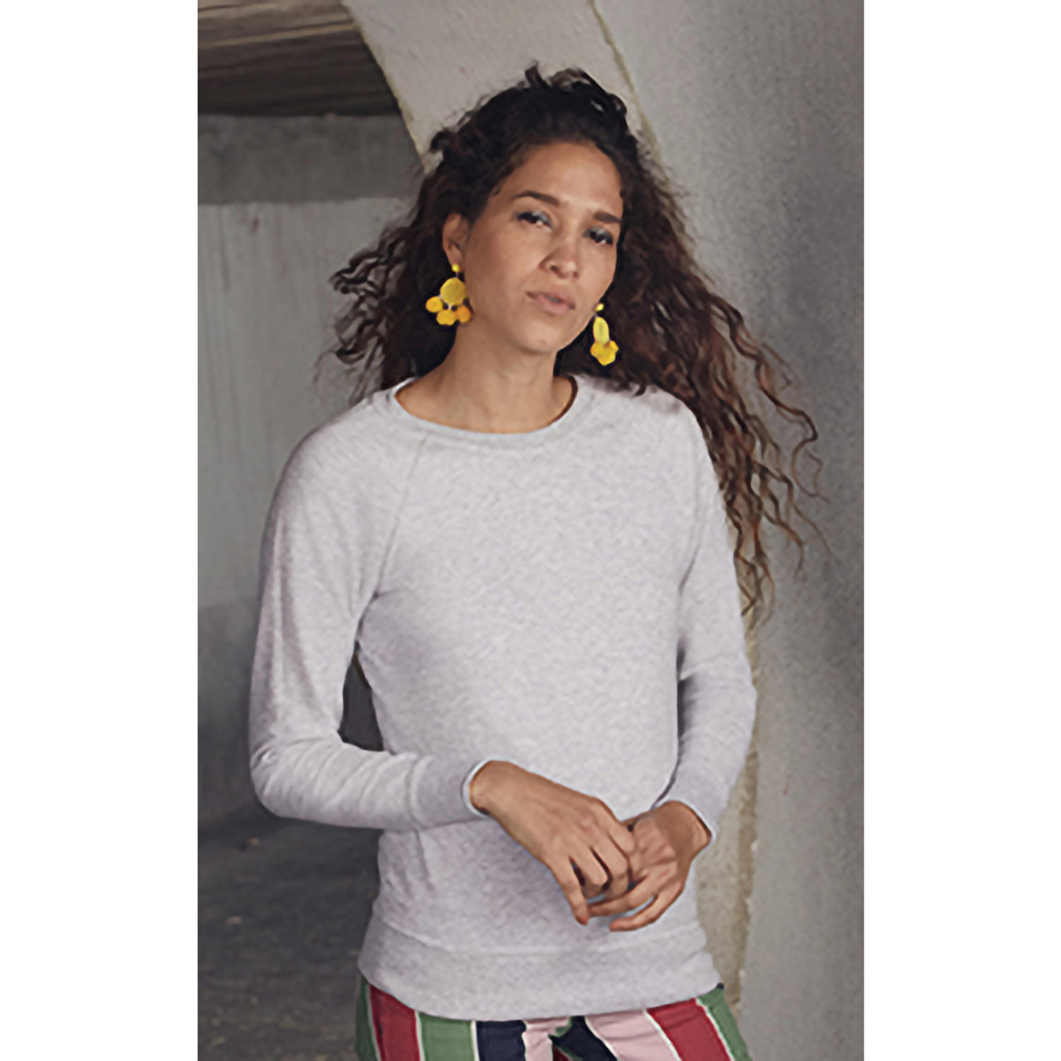 Fruit OF The Loom Womens/Ladies Fitted Lightweight Raglan Sweatshirt ...