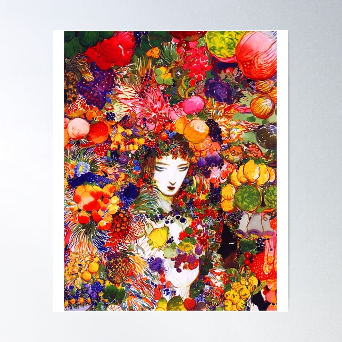 Fruit Of Paradise (Yoshitaka Amano) Poster Wall Art, Modern Wall Decor ...