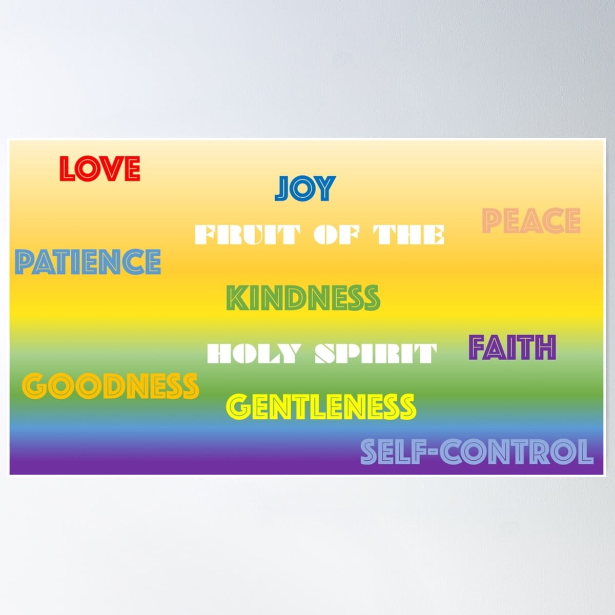Fruit Of The Holy Spirit Poster Wall Art, Modern Wall Decor For Living ...