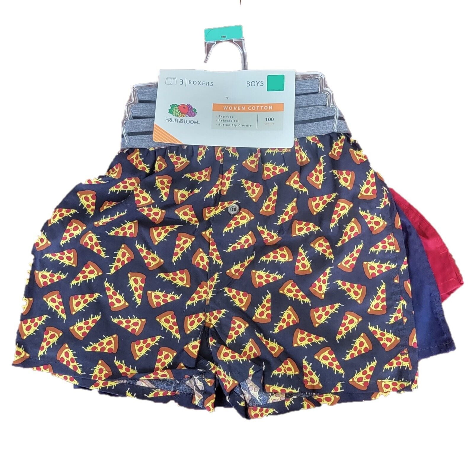 Fruit Of The Loom 3 Pack Boy's 100% Cotton Woven Boxer Shorts - Walmart.com