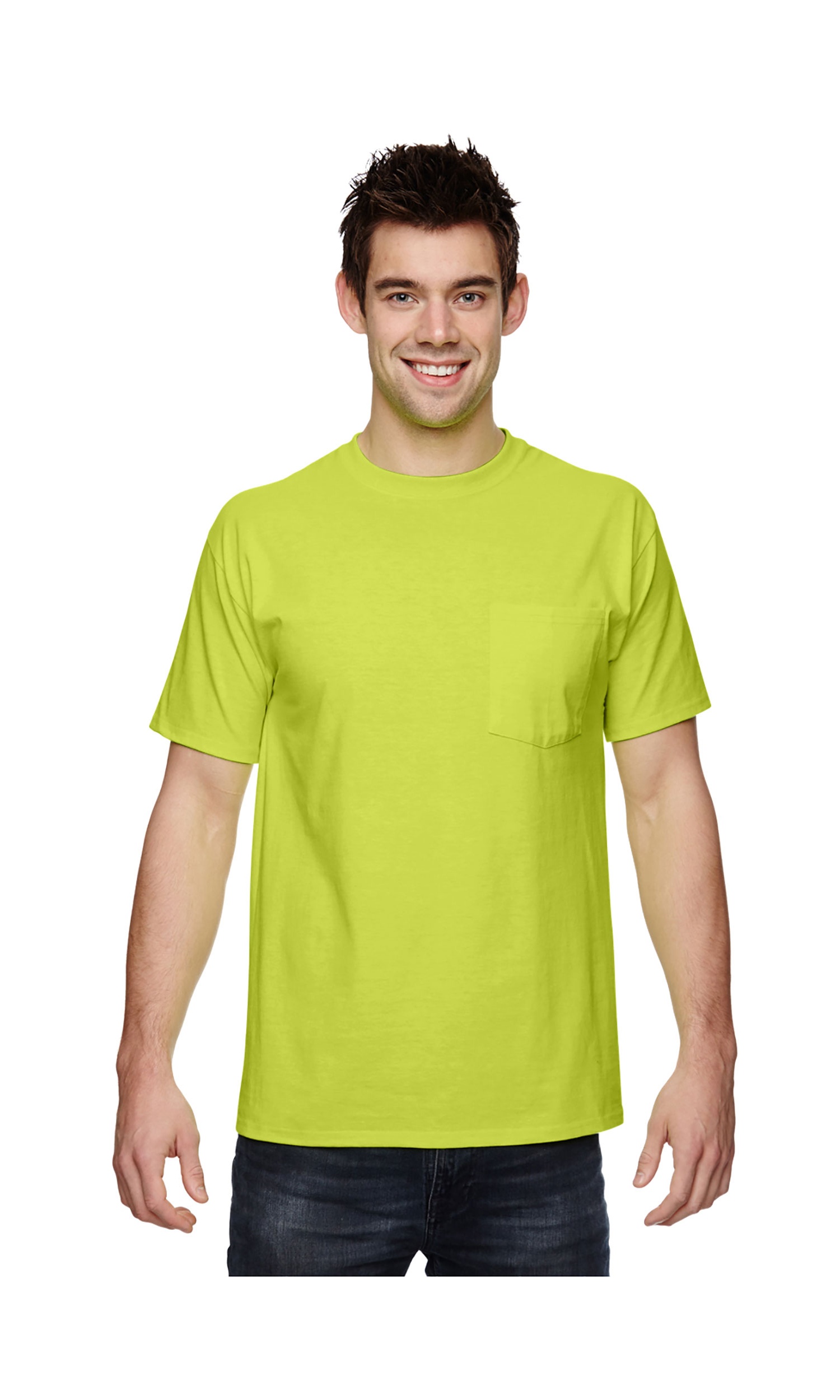 Fruit Of The Loom Adult HD Cotton Pocket T-Shirt, 5 oz., 100% Preshrunk Jersey - Walmart.com