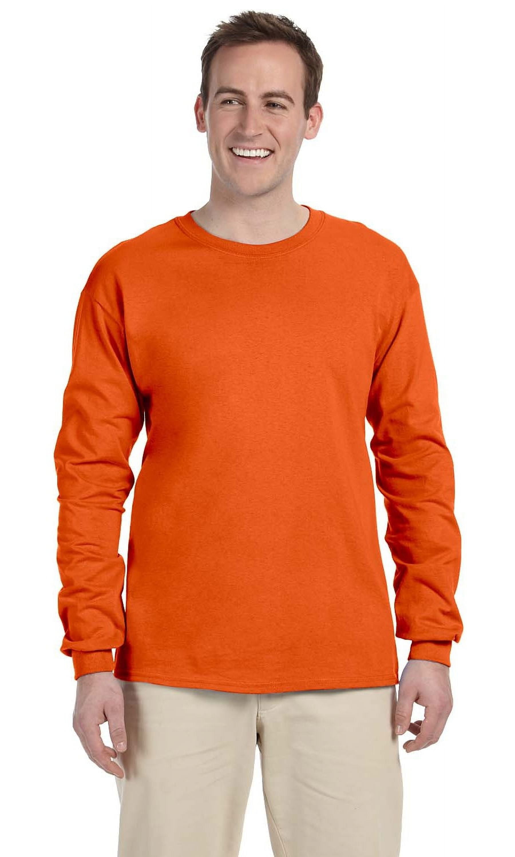 Fruit of the Loom 4930 HD Cotton 100% Cotton Long Sleeve T-Shirt ...