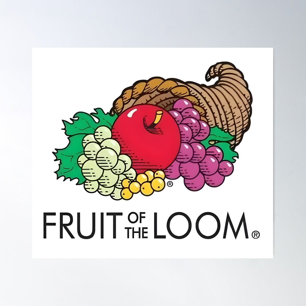 Fruit Of The Loom Cornucopia Original Poster Wall Art, Modern Wall ...