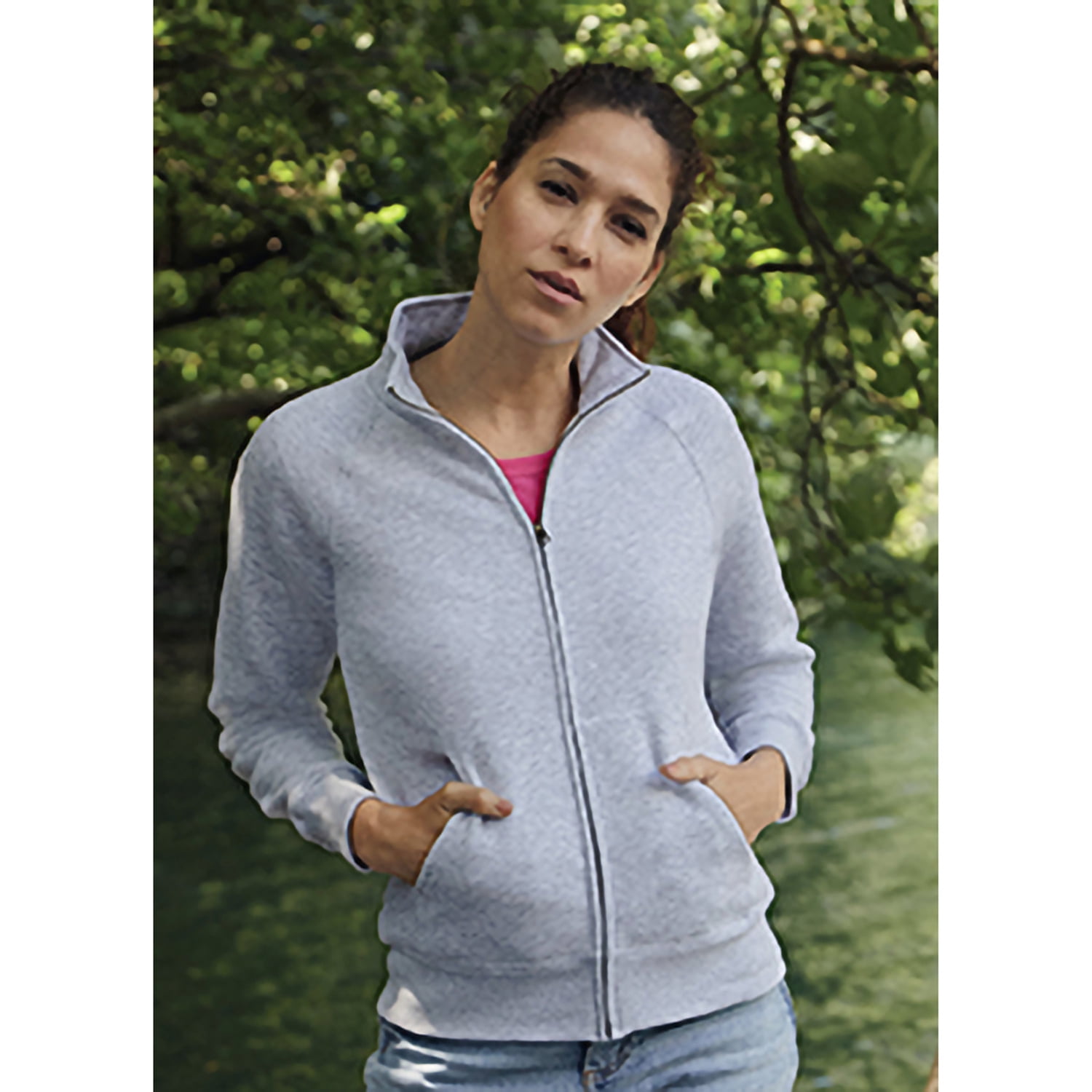Fruit Of The Loom Ladies/Womens Sweatshirt Jacket - Walmart.com