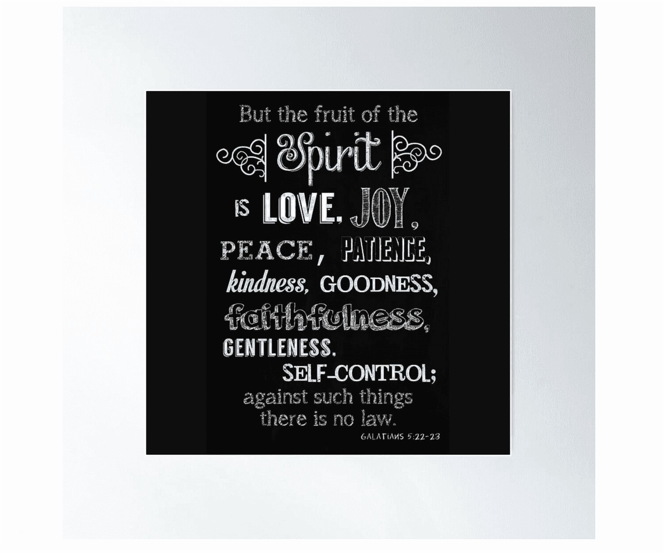 Fruit Of The Spirit Galatians 5 22 23 Bible Verse Wall Art Poster ...