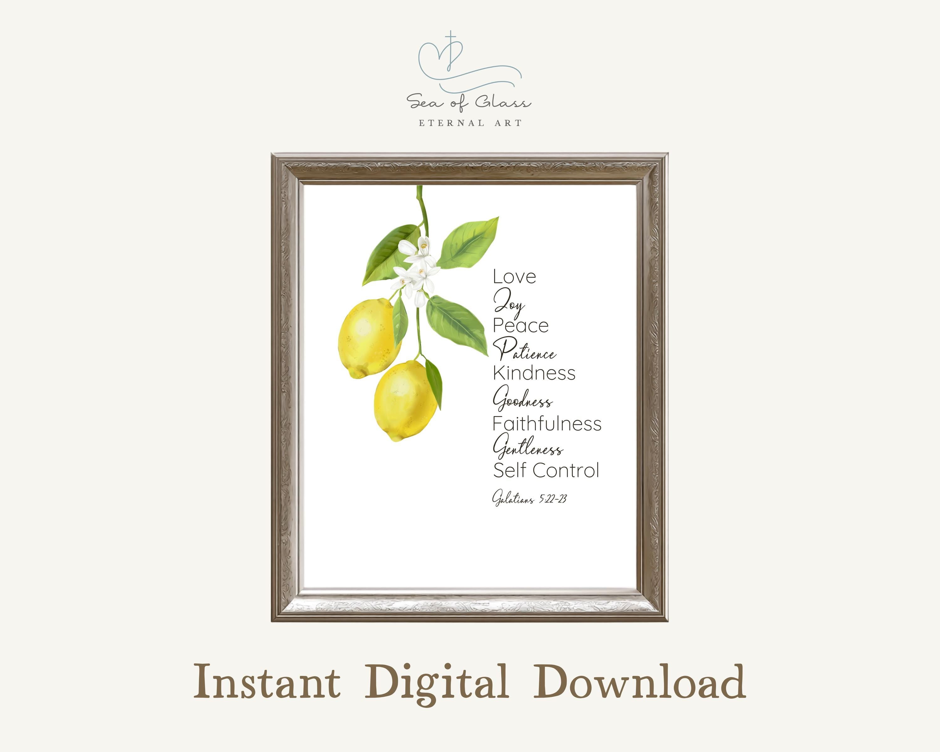 Fruit Of The Spirit Poster: Lemon Blossom Christian Wall Art Poster ...