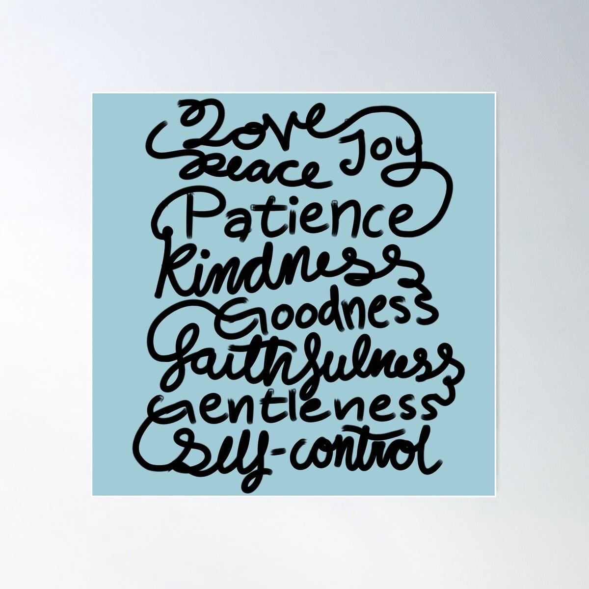 Fruit Of The Spirit Poster Wall Art, Modern Wall Decor For Living Room ...