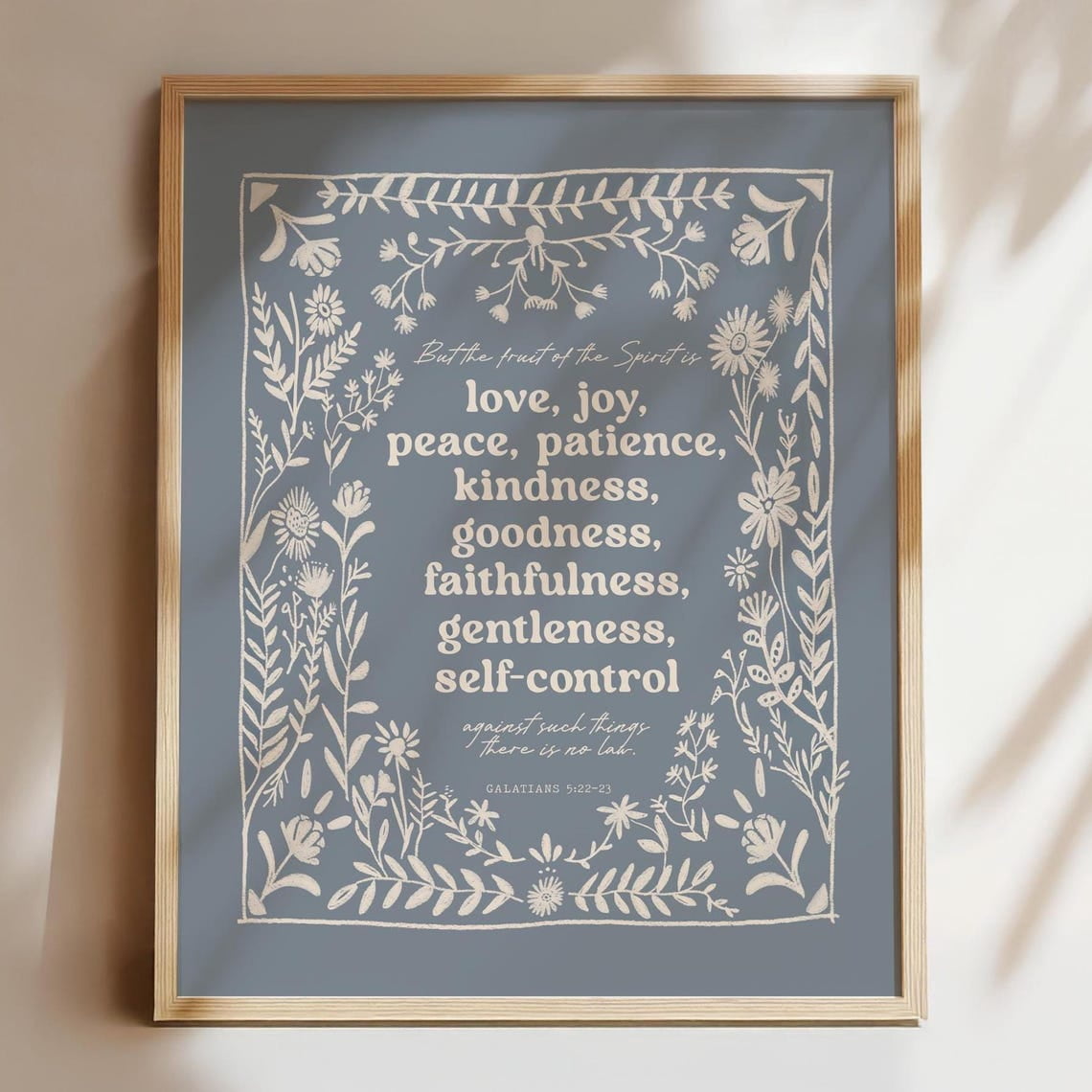 Fruit Of The Spirit Wall Art Print, Love Joy Peace Galatians 5:22 ...
