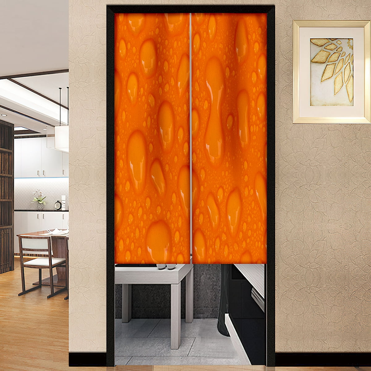 Fruit Orange Juice Japanese Door Curtain Kitchen Partition Drapes ...