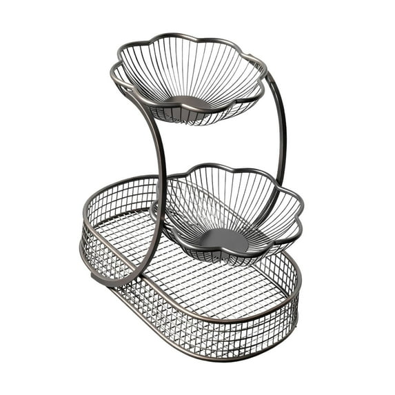 Fruit Organizer Vegetable Rack Three Tier Iron Material for Kitchen ...