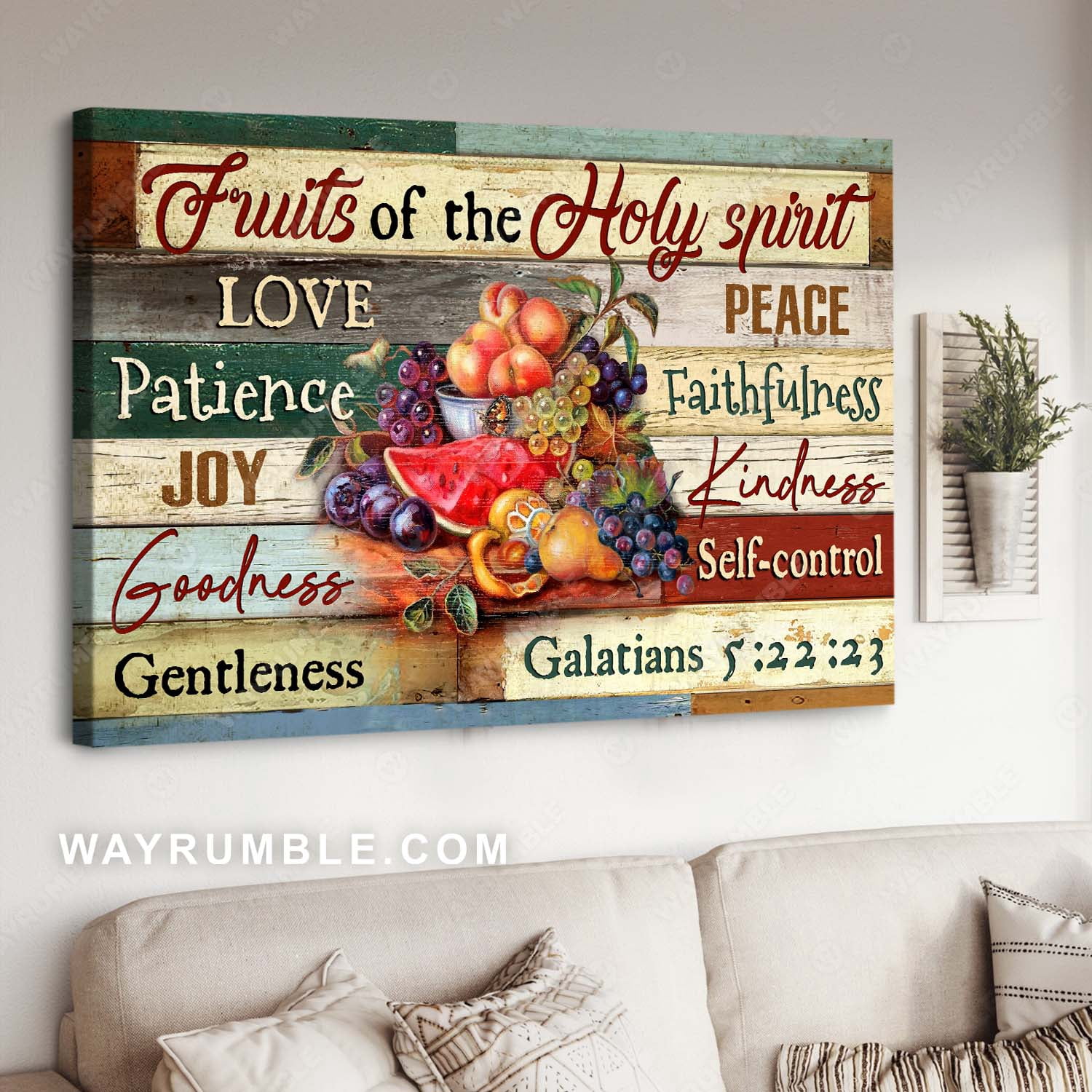 Fruit Painting Inspirational Quote Bible Verse Fruits Of The Holy ...
