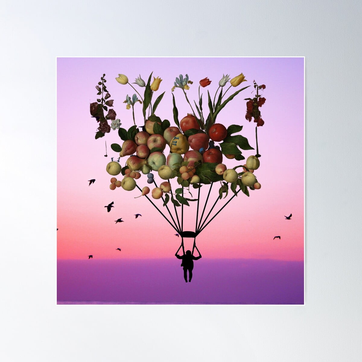 Fruit Parachute 10 | Apples | Pears | Peaches | Dreamy Poster Wall Art ...