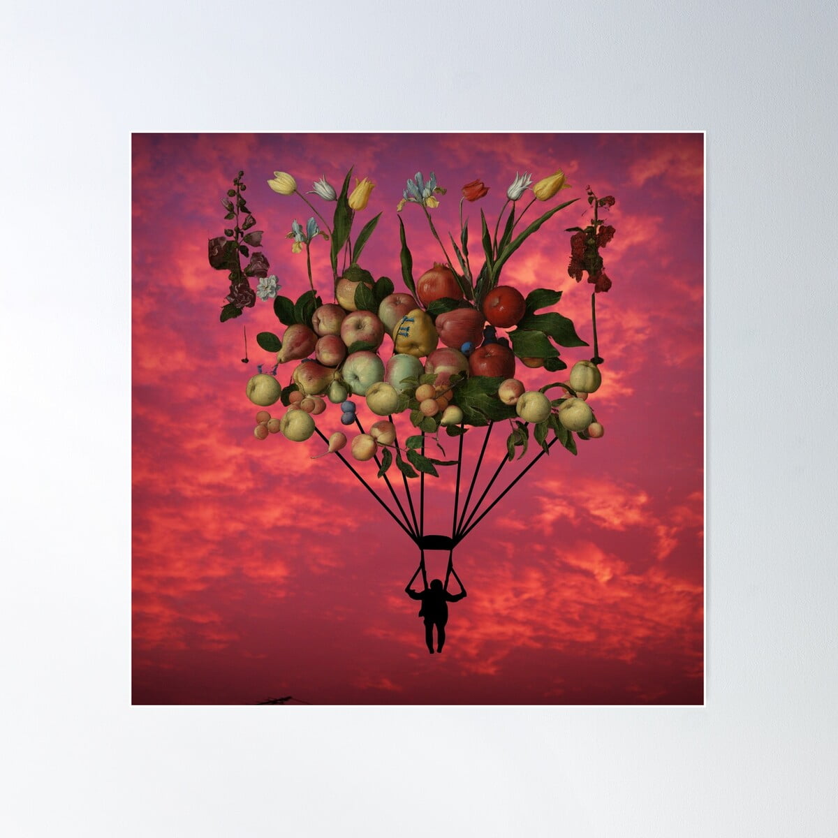 Fruit Parachute 6 | Apples | Pears | Peaches | Dreamy Poster Wall Art ...