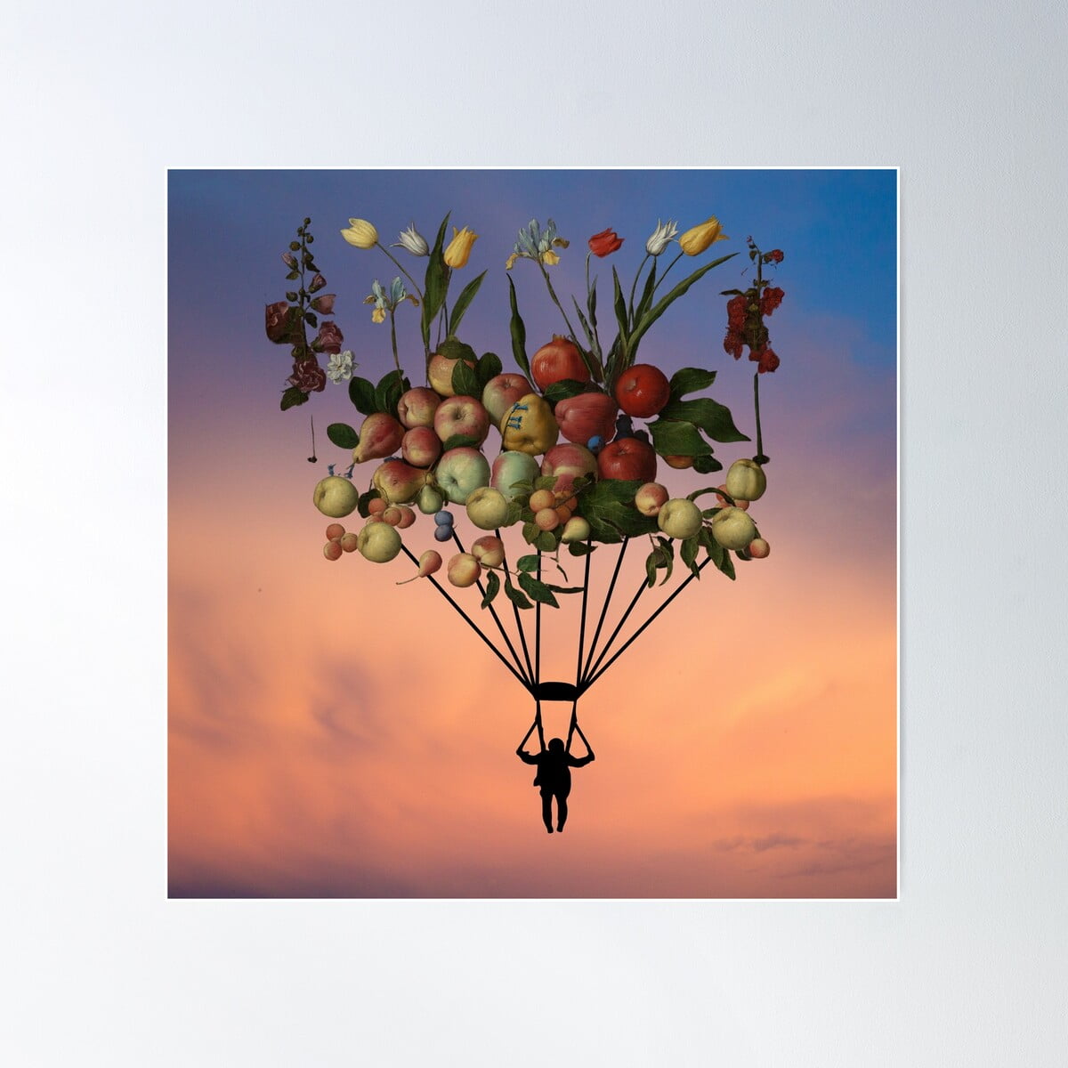 Fruit Parachute 9 | Apples | Pears | Peaches | Dreamy Poster Wall Art ...