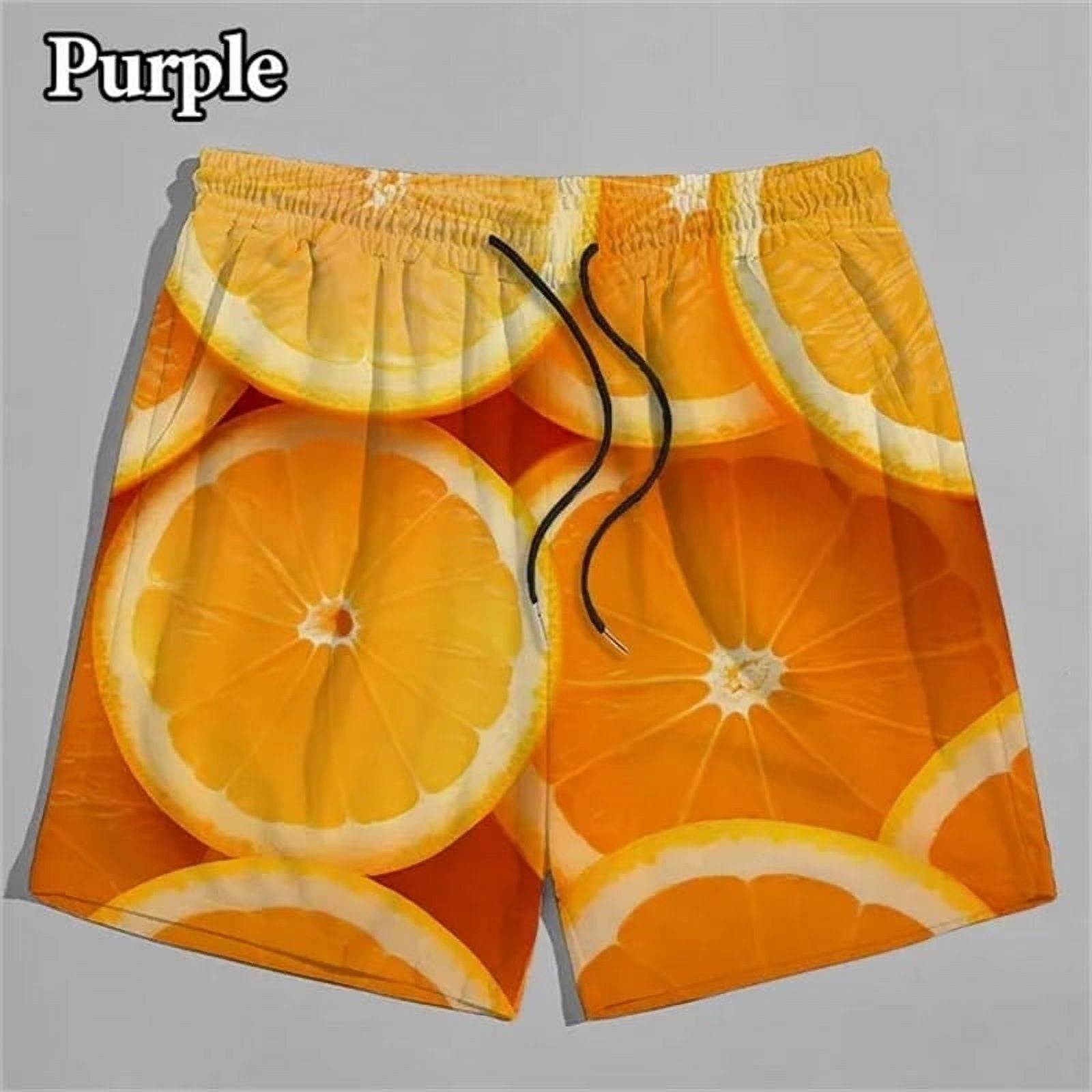 Fruit Pattern 3D Printed Men's And Women's Shorts Fun Casual Beach ...