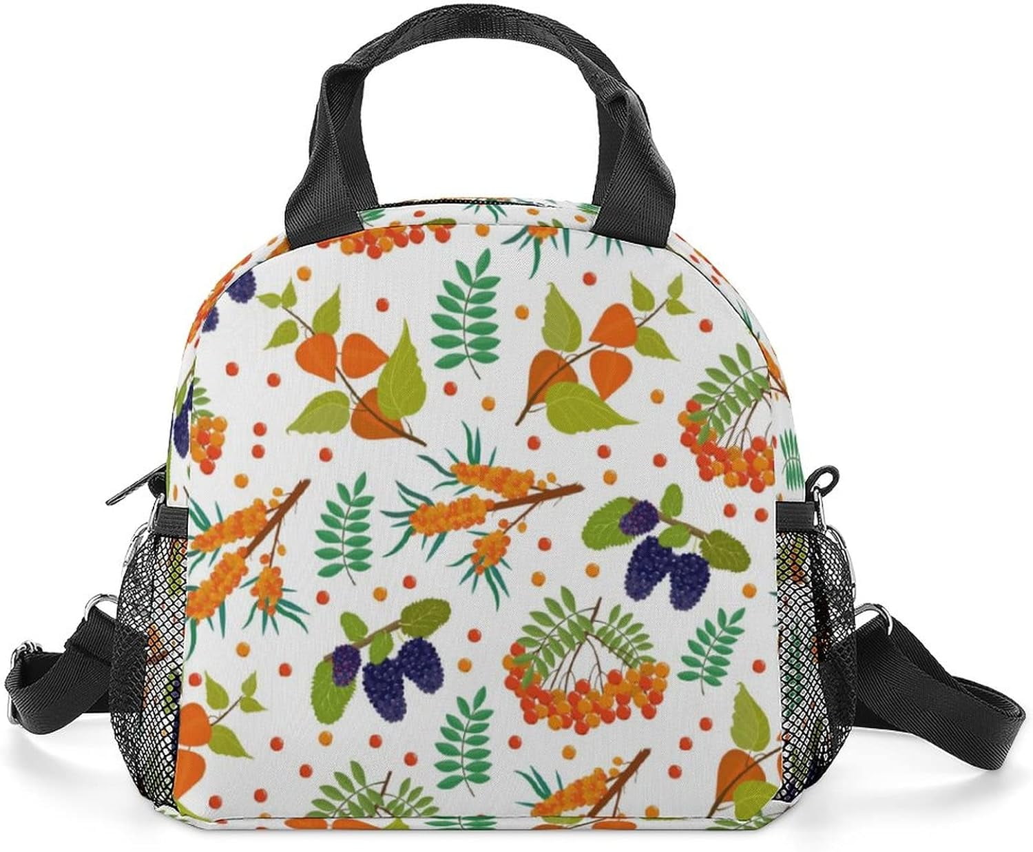 Fruit Pattern Portable Lunch Bag Reusable Lunch Tote Adjustable ...