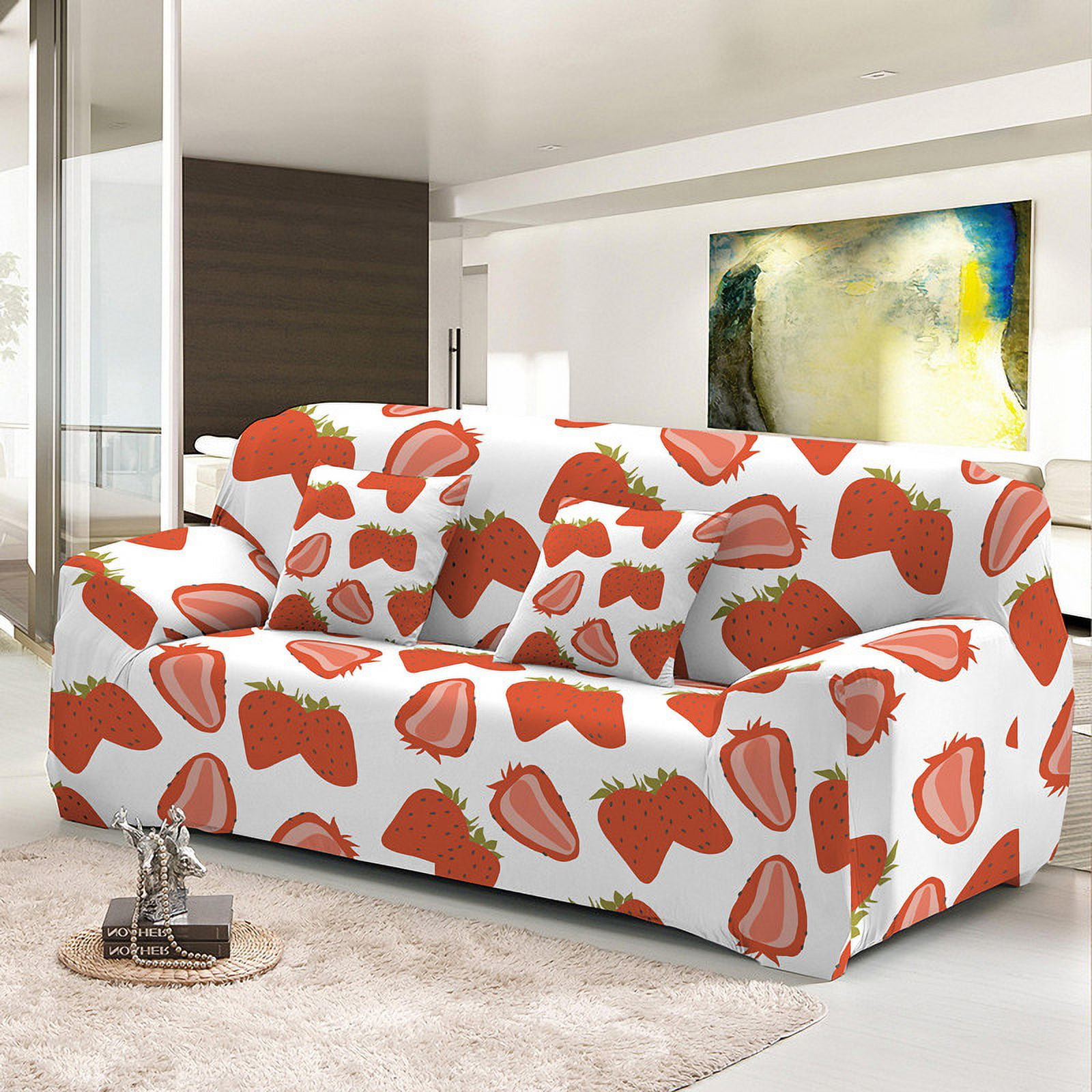 Fruit Pattern Sofa Cover Sectional Corner Couch Covers 1/2/3/4 Seater ...