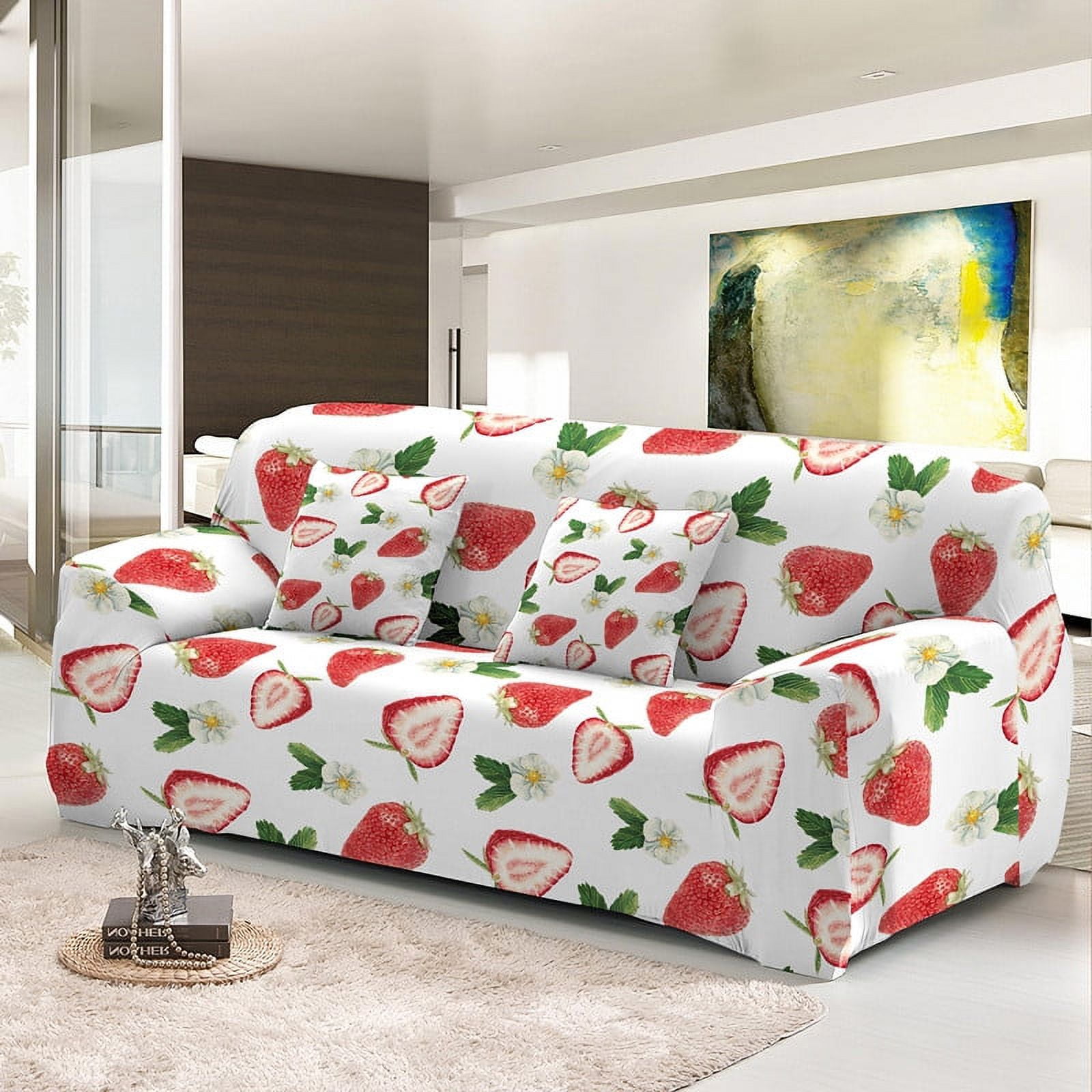 Fruit Pattern Sofa Cover Sectional Corner Couch Covers 1/2/3/4 Seater ...