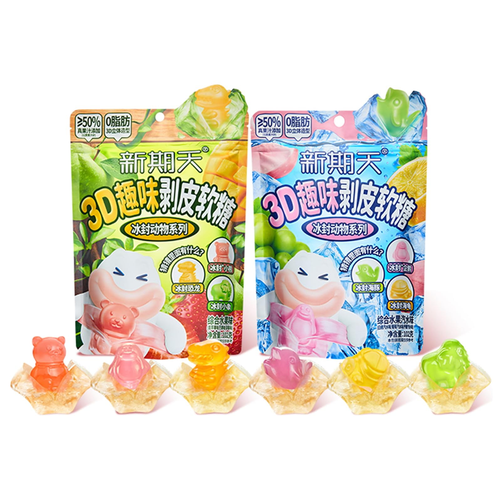 Fruit Peelable Candy, Delicious OIF8 Peelable Gummies Fudge, 50% Juice ...