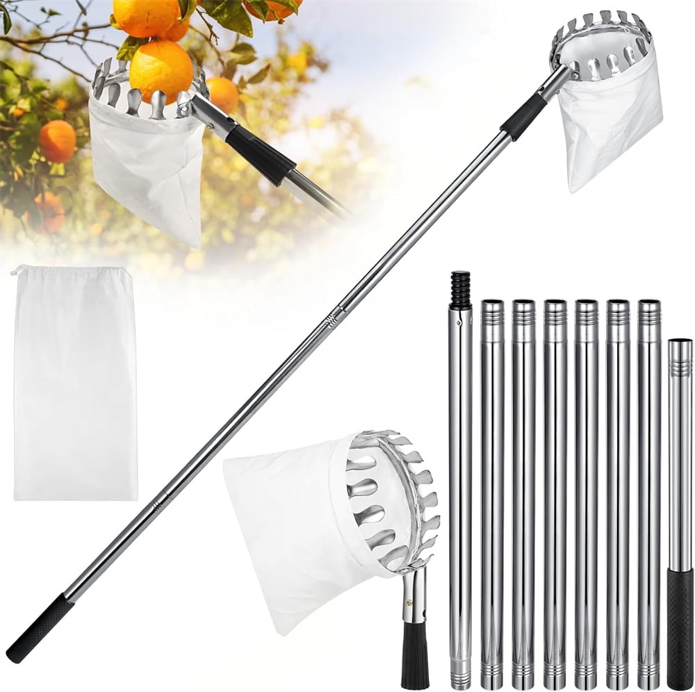 Fruit Picker Pole with Basket Telescoping -NOGIS Adjustable Apple ...