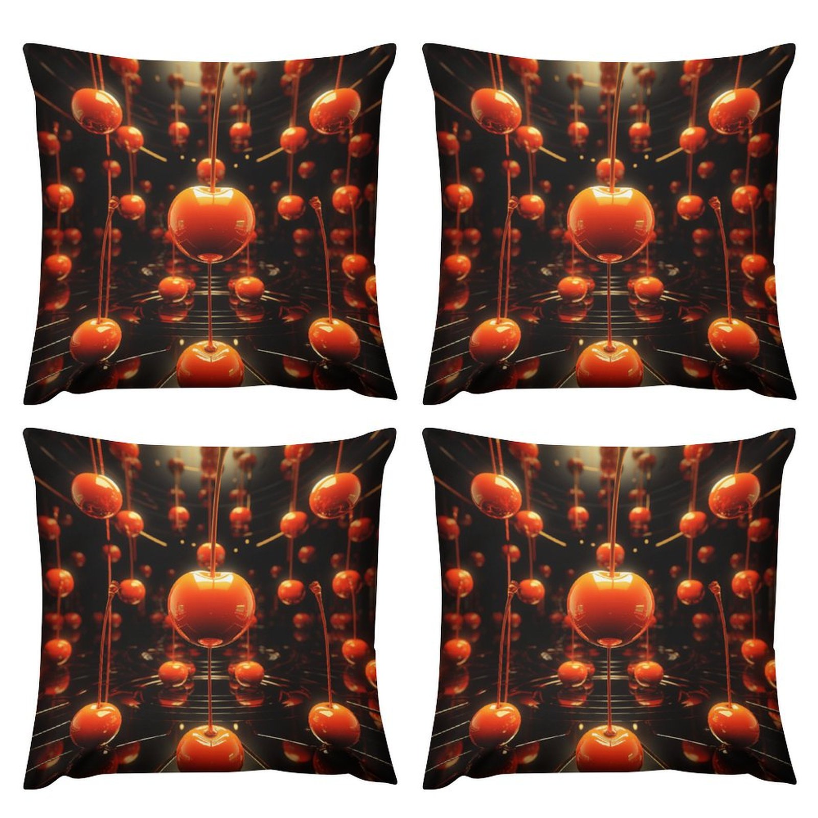 Fruit Pillow Covers 24 "x24 " Set of 4，Modern Sofa Throw Pillow Cover ...
