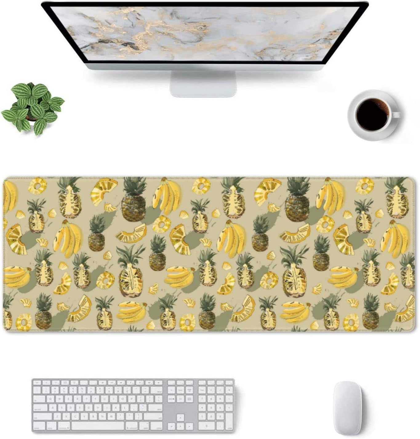 Fruit Pineapple Gaming Mouse Pad 31.5x12 Inch Funny Large Mouse Pad ...