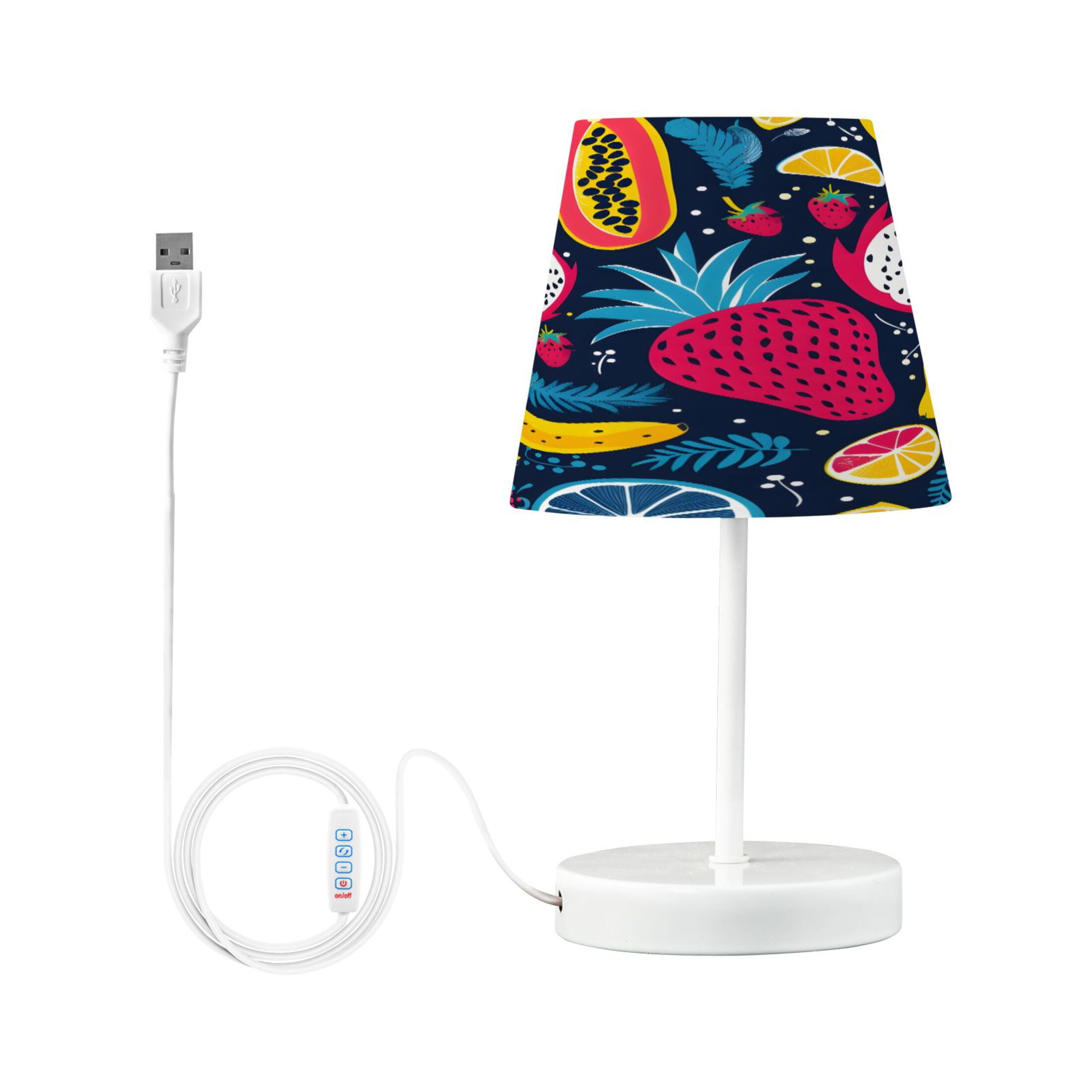 Fruit Pitaya Banana Strawberry Papaya Desk Lamp LED Table Nightstand ...