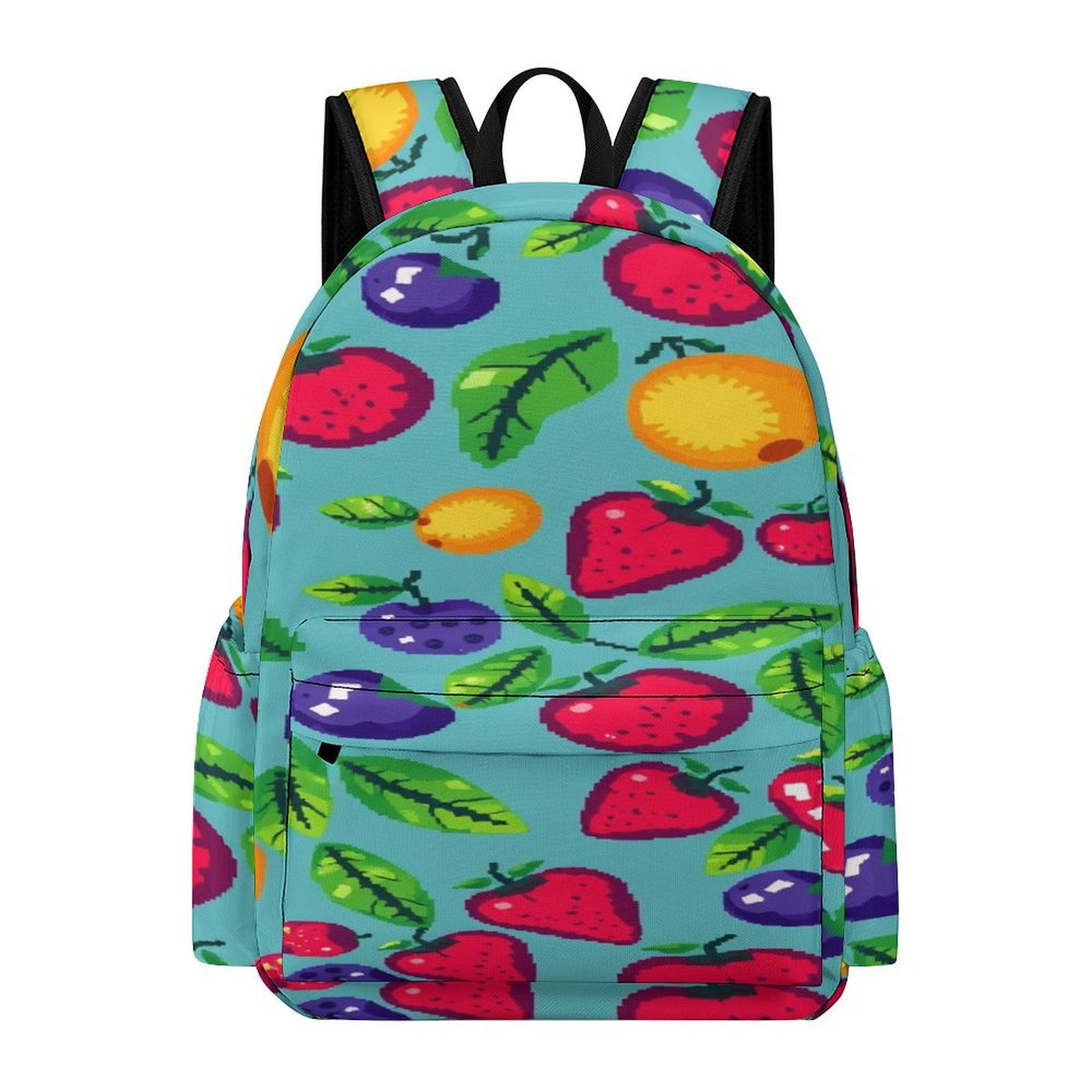 Fruit Pixel Pattern Backpacks Teenager Bookbag Students School Bags ...