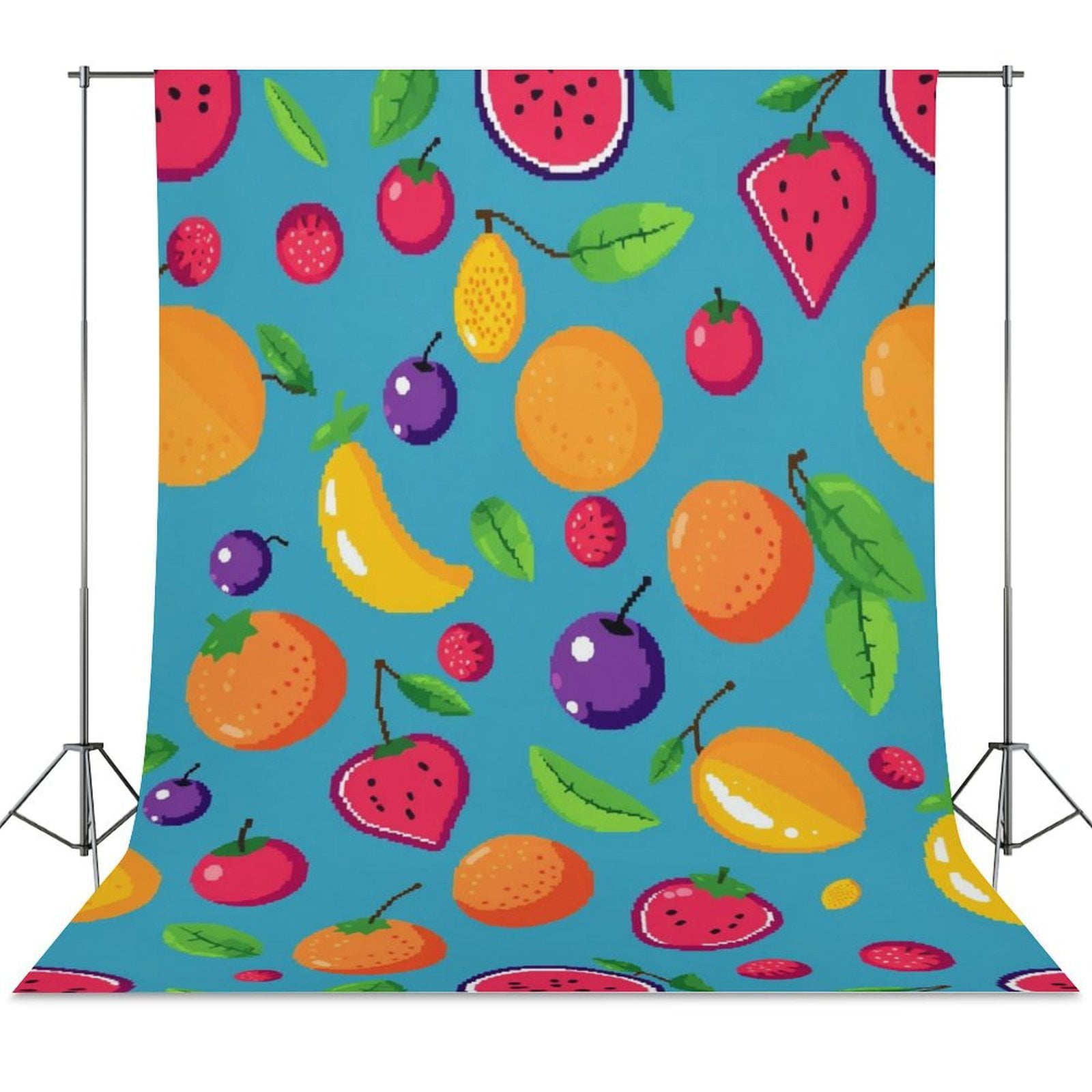 Fruit Pixel Pattern Party Backdrop Birthday Decoration Backgrounds for ...