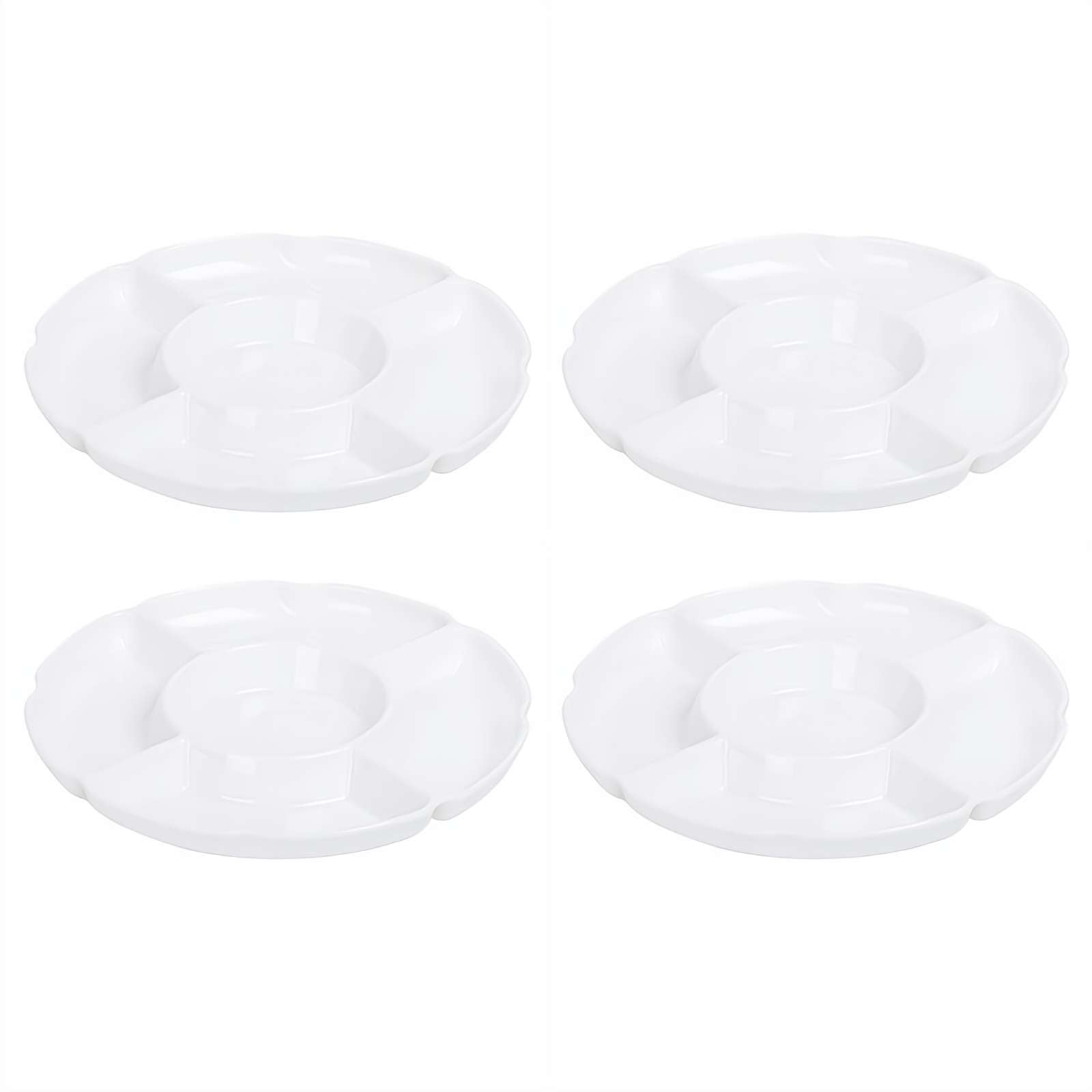 Fruit Platter, Flower-shaped Candy and Nut Serving Tray with 5 ...