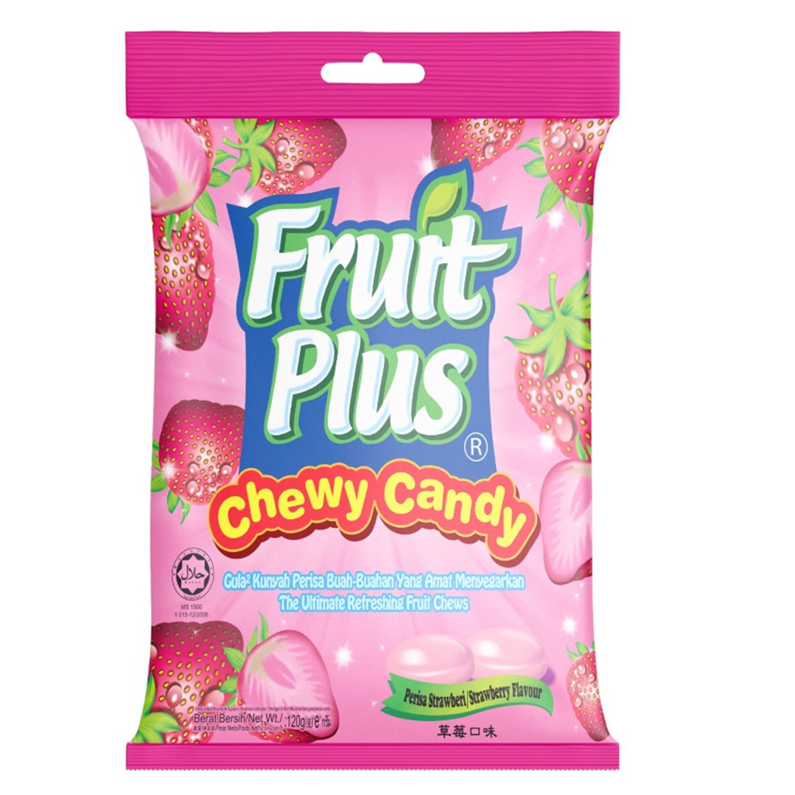Fruit Plus Chewy Candy, Malaysian Fruit Chews Candy, Non-Melting, 4.2 ...