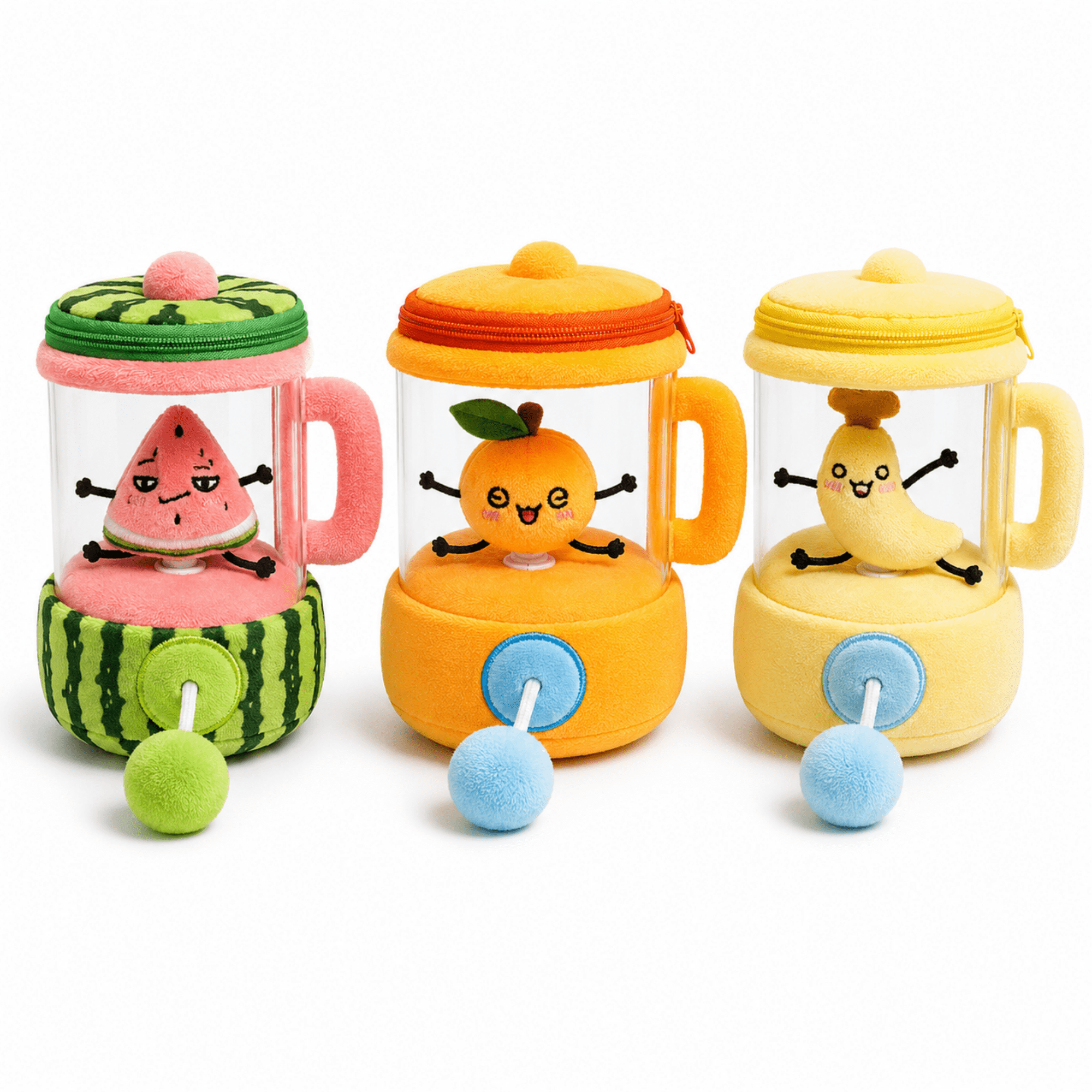 Fruit Plush Spinning Toy, Pull Cord Blender Cup Plush with Rotating ...