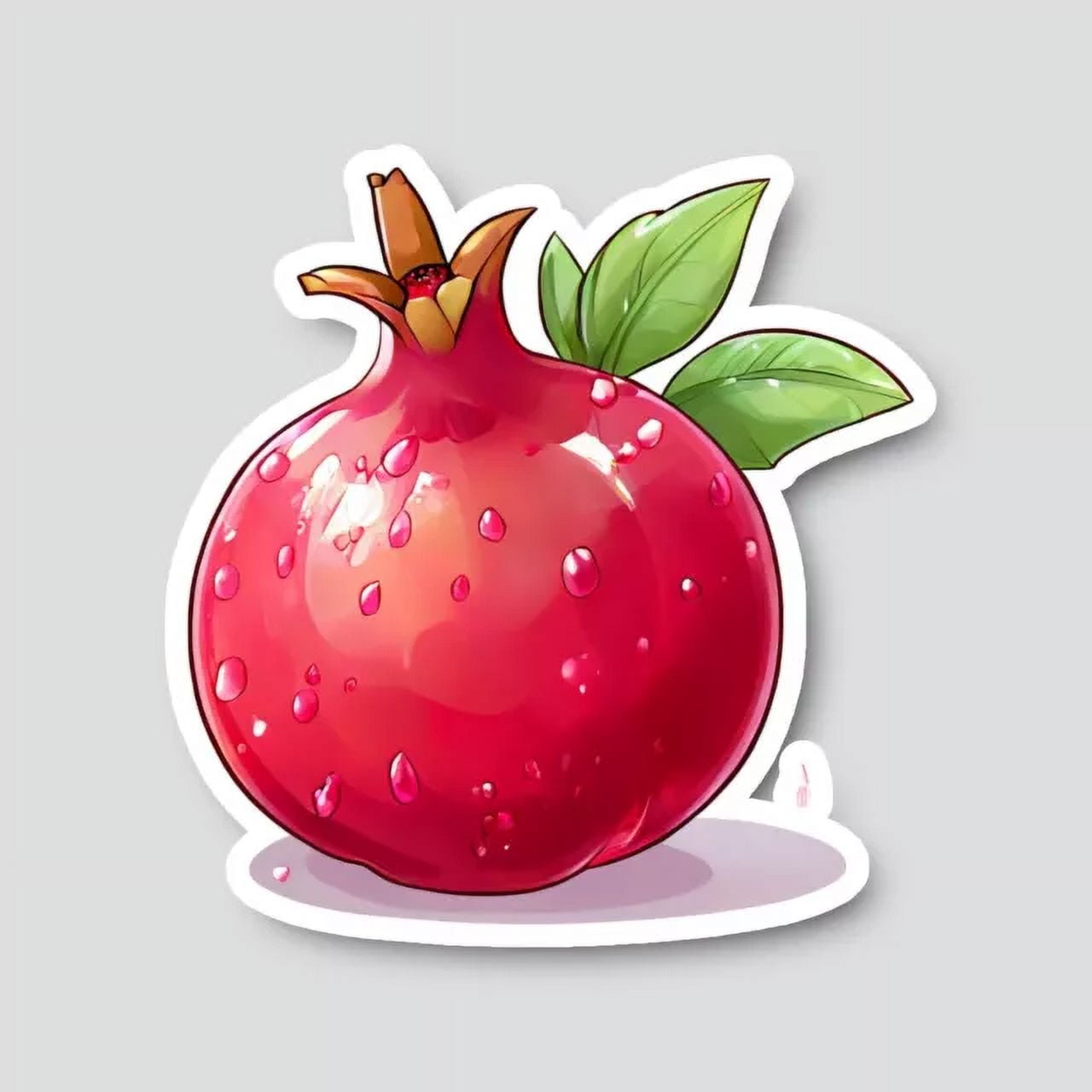 Fruit Pomegranate Tropical Fruits Shrub Punica Granatum Sticker Phone ...