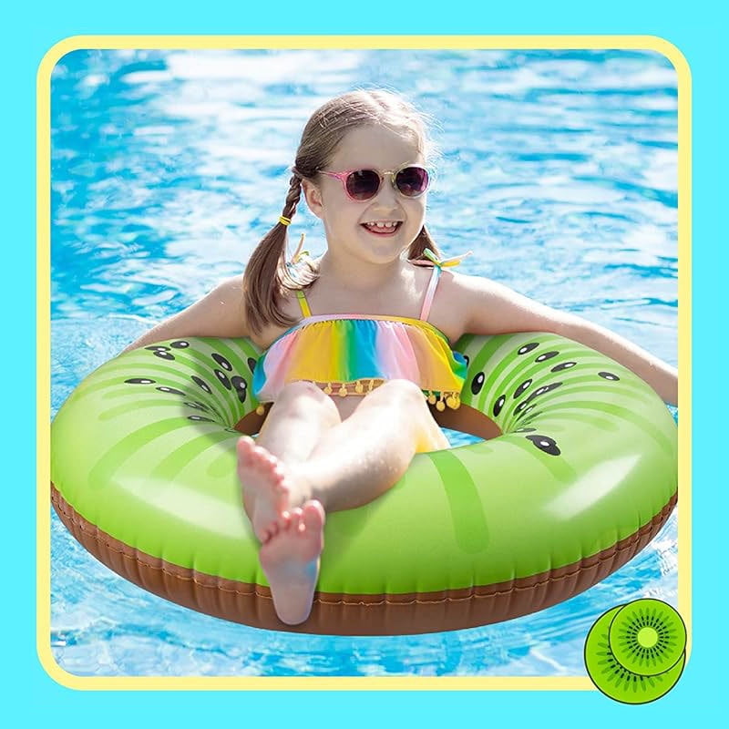 Fruit Pool Floats: Watermelon Kiwi Orange Lemon Swimming Rings with 13. ...