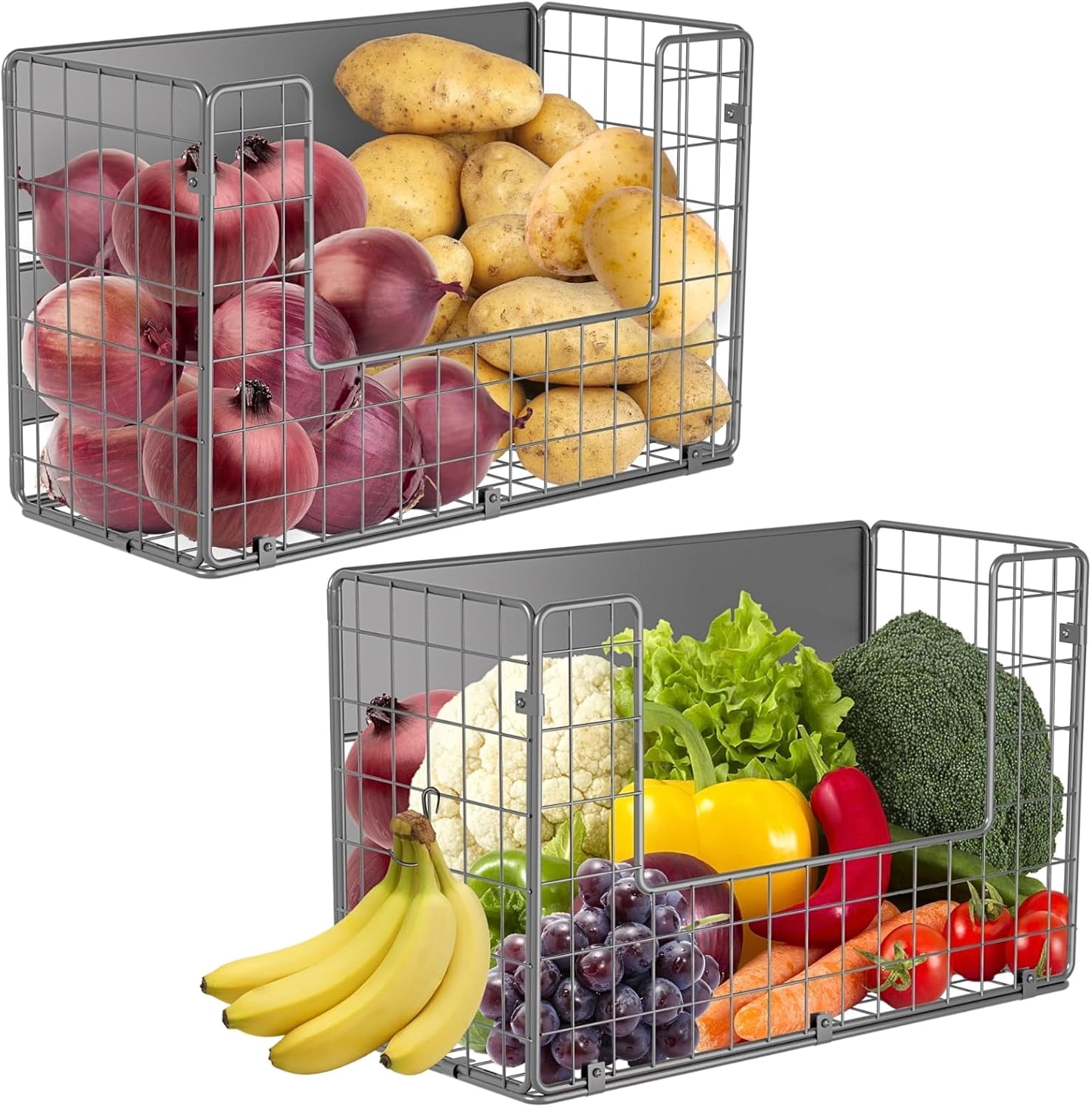Fruit Potato & Onion Storage Bins, Pantry Organizers & Storage, Large ...