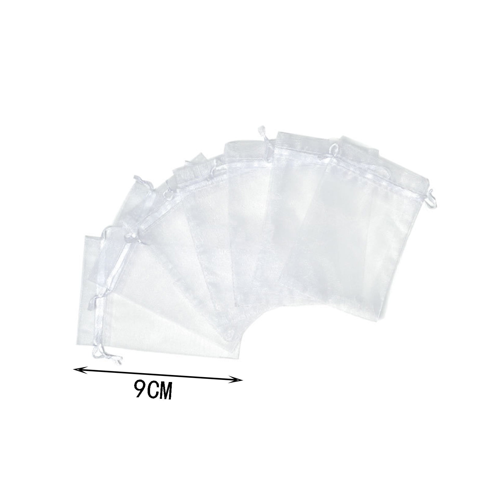 Fruit Protection Bags 100Pcs,White Fruit Netting Bags Drawstring Mesh ...