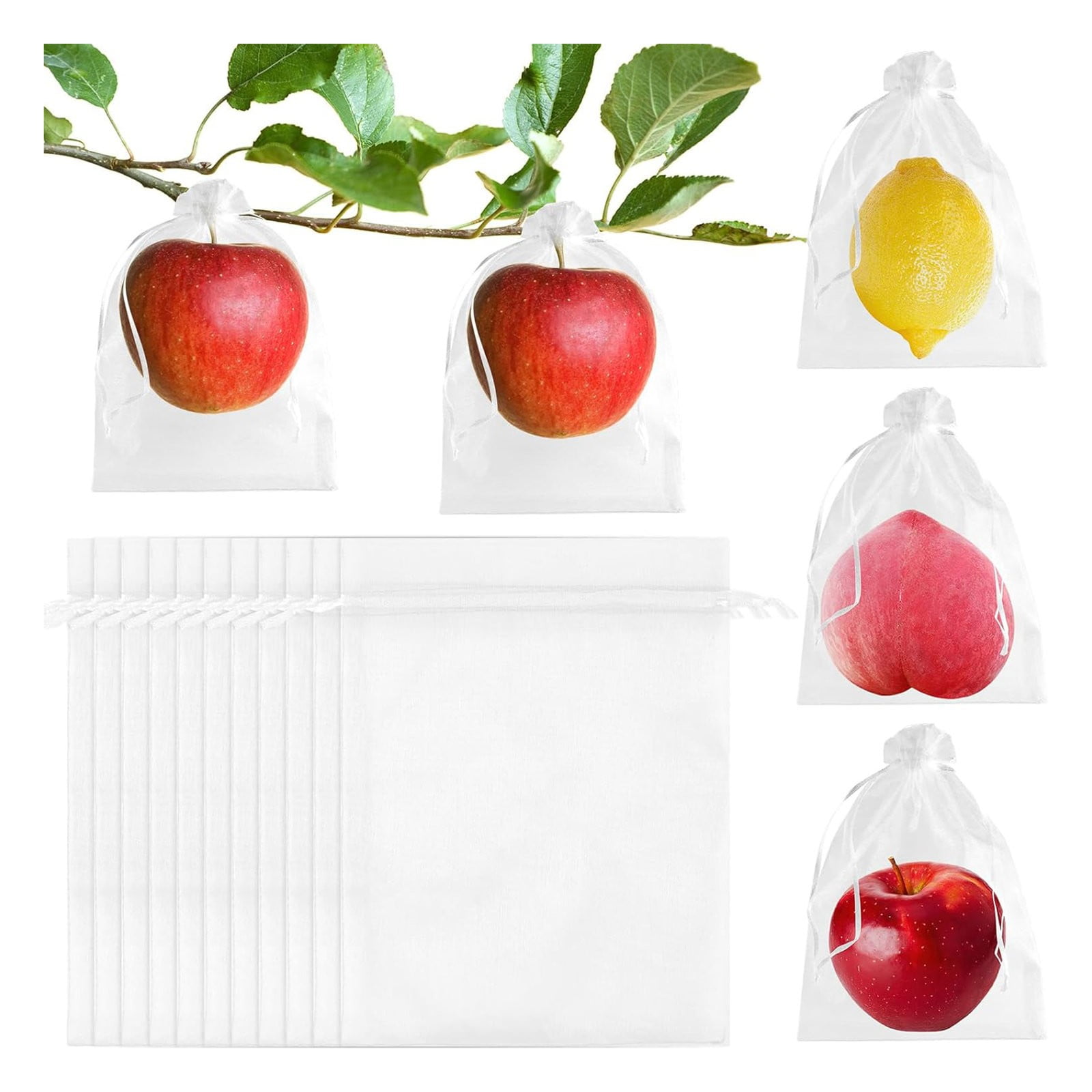 Fruit Protection Bags, 2024 Upgraded Garden Netting Bags with ...