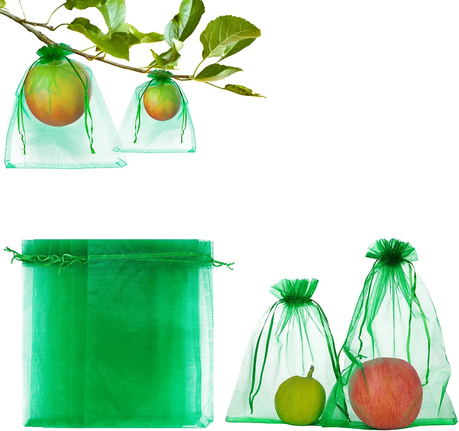 Fruit Protection Bags, 8''×12''Fruit Bags for Fruit Trees Fruit Netting ...