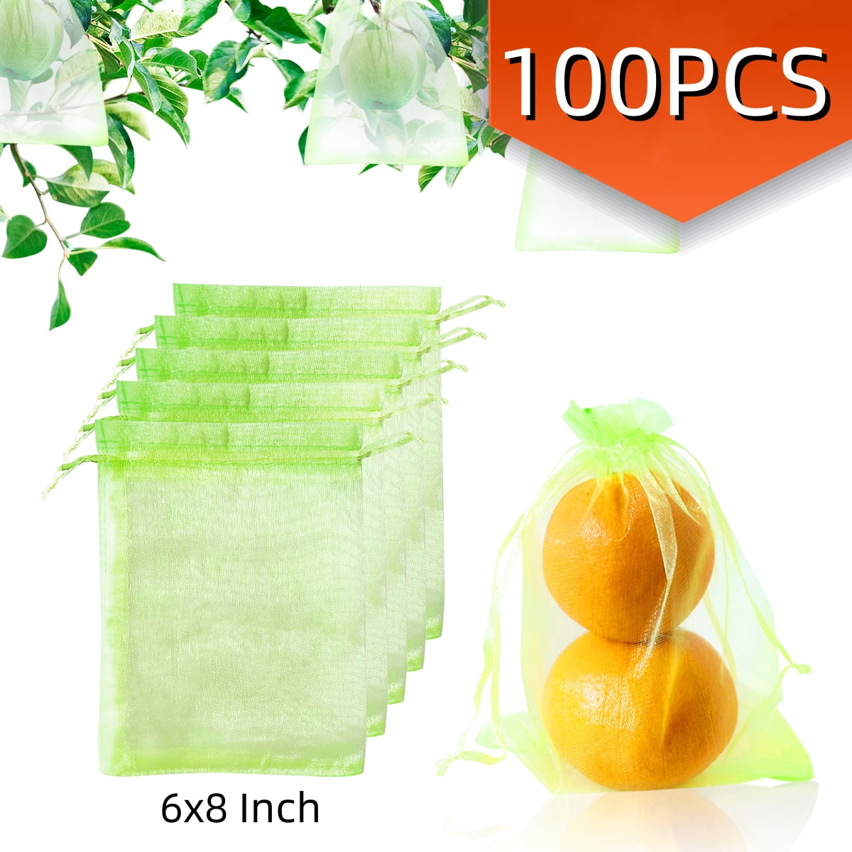 Fruit Protection Bags Fruit Netting Bags with Drawstring Garden Fruit ...