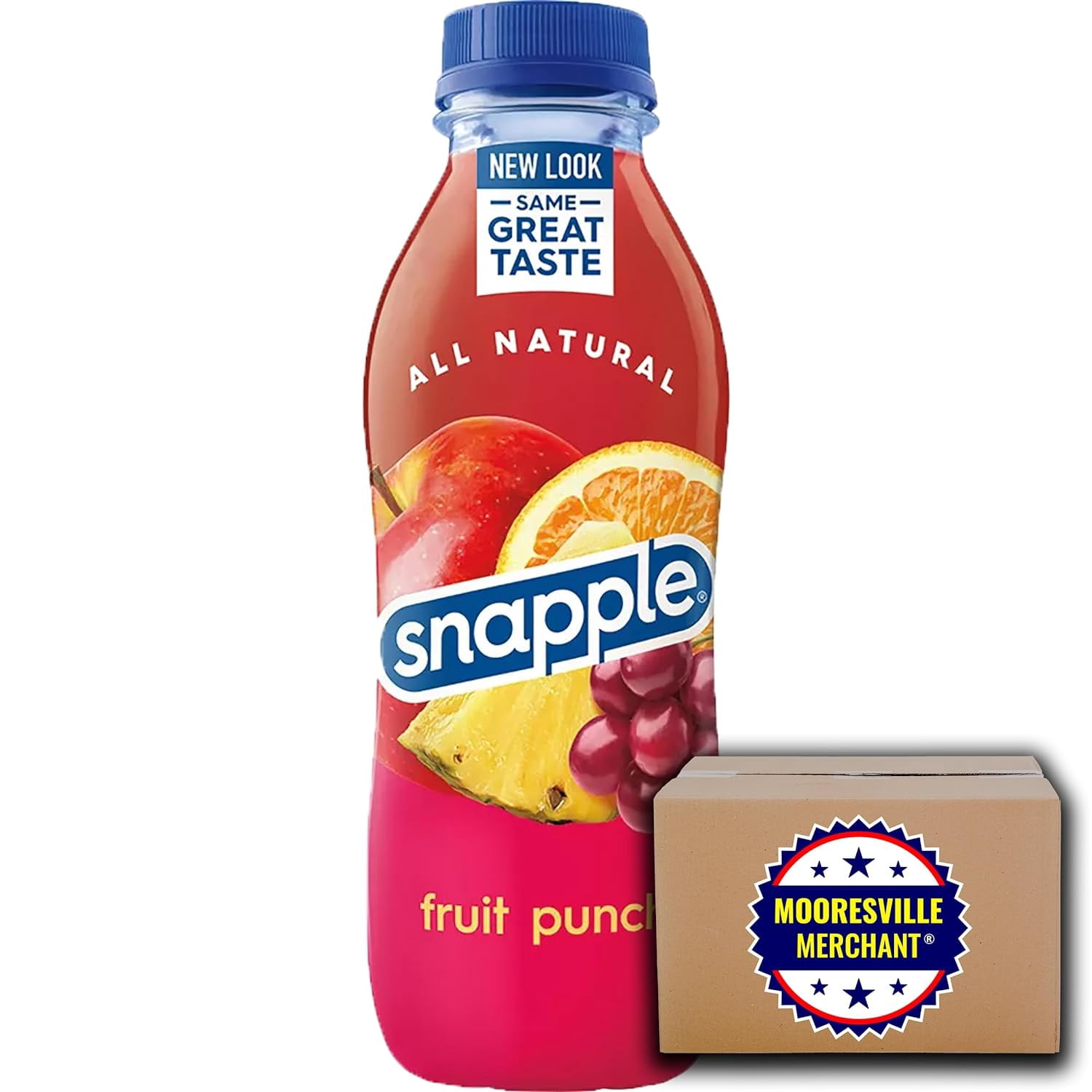 Fruit Punch Juice Drink, 16 fl oz, 24 Plastic Bottles with Decal ...