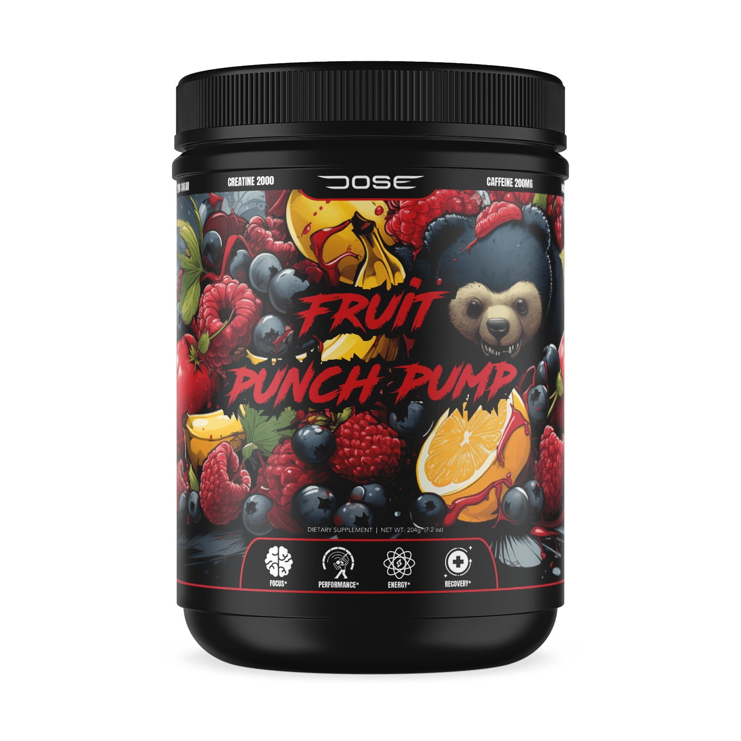 Fruit Punch Pump Pre-Workout Powder - Dose Fuel, Energy & Performance ...