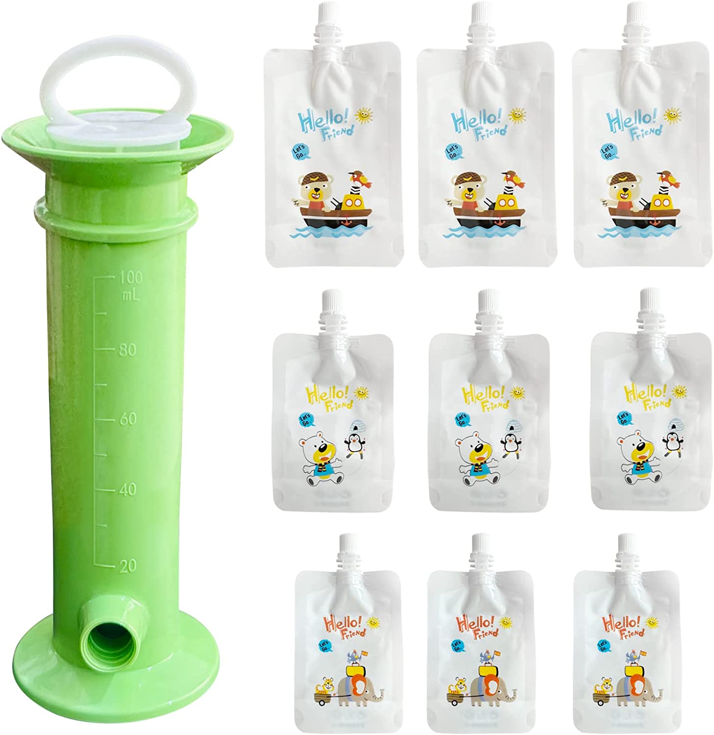 Fruit Puree Filler,Portable Fruit Squeeze Puree Filler Fruit Juice Food ...