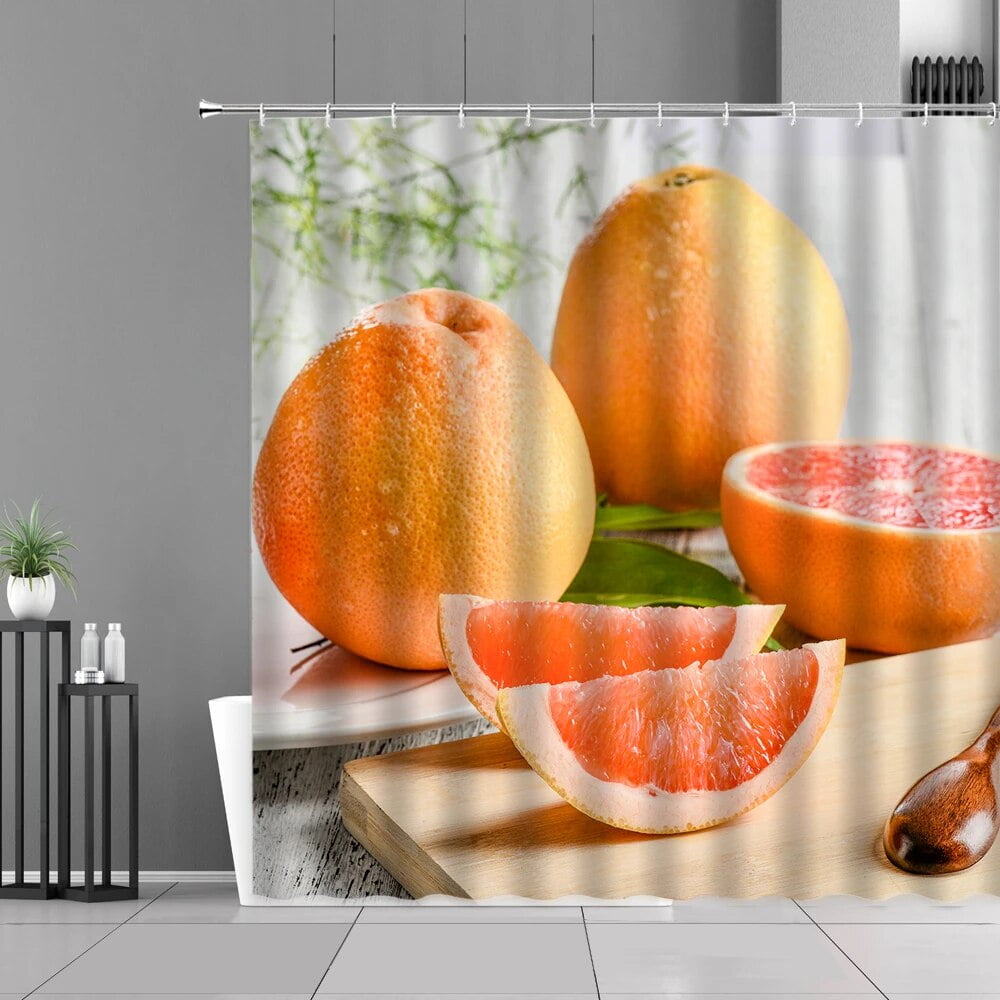 Fruit Purple Grape Blueberry Kiwi 3D Printing Shower Curtain Bath ...