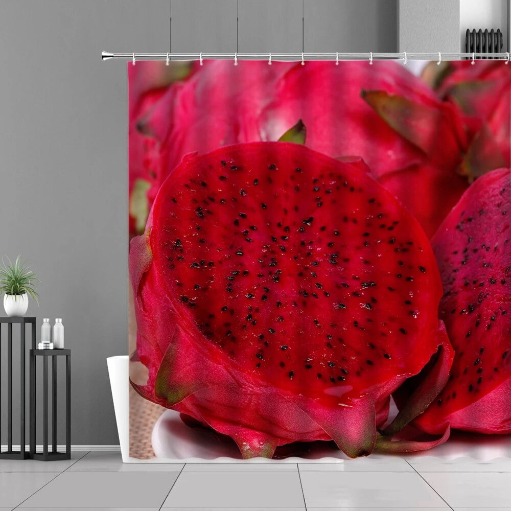 Fruit Purple Grape Blueberry Kiwi 3D Printing Shower Curtain Bath ...