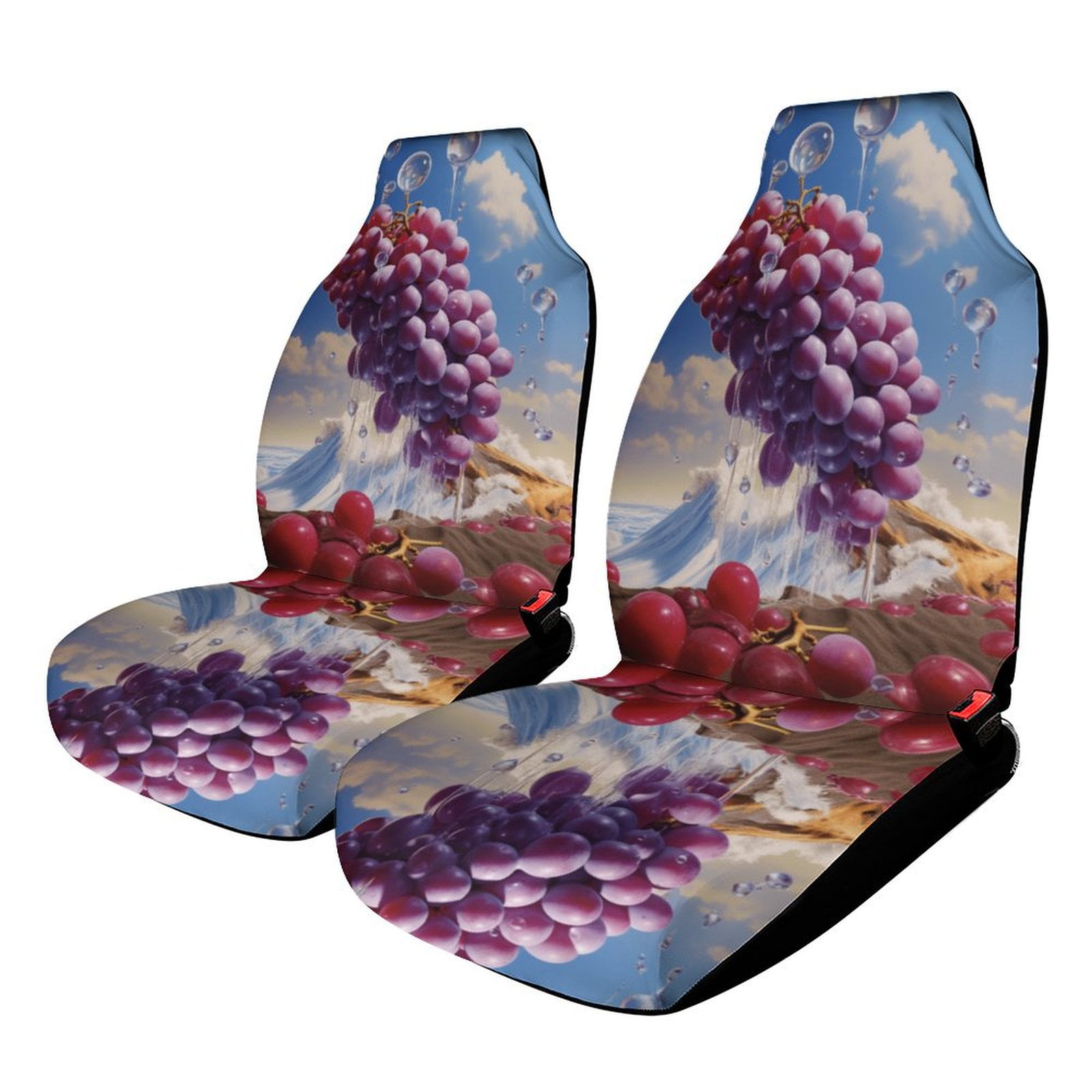Fruit Purple Grapes Car Seat Covers,Universal Auto Front Seats ...