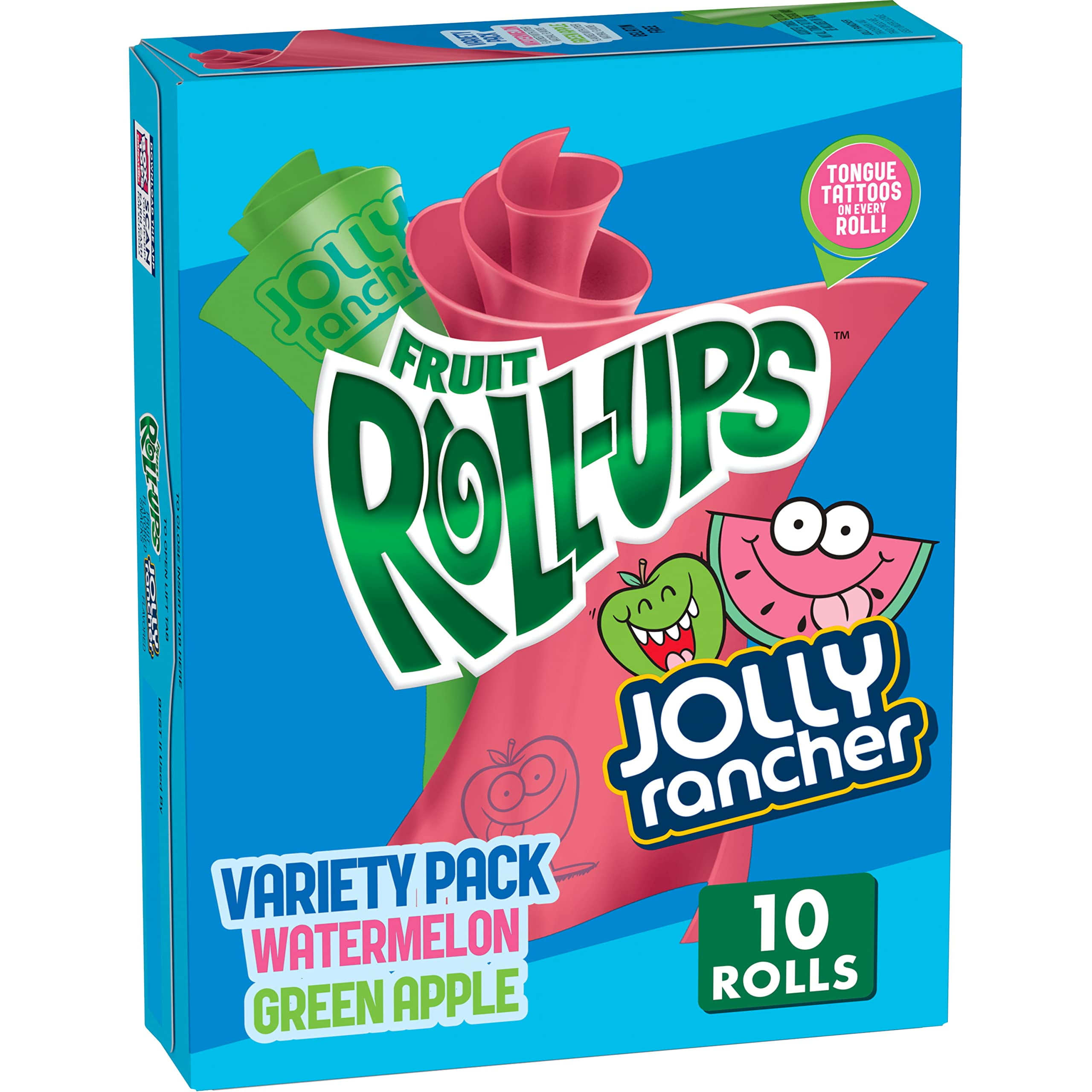 Betty Crocker Fruit Roll-Ups, Jolly Rancher Watermelon Candy Sweet ...