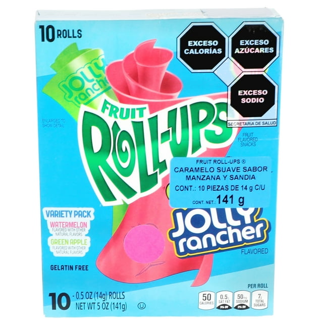 Fruit Roll-Ups Jolly Rancher Juicy Fruit Flavored Snacks, Variety Pack ...