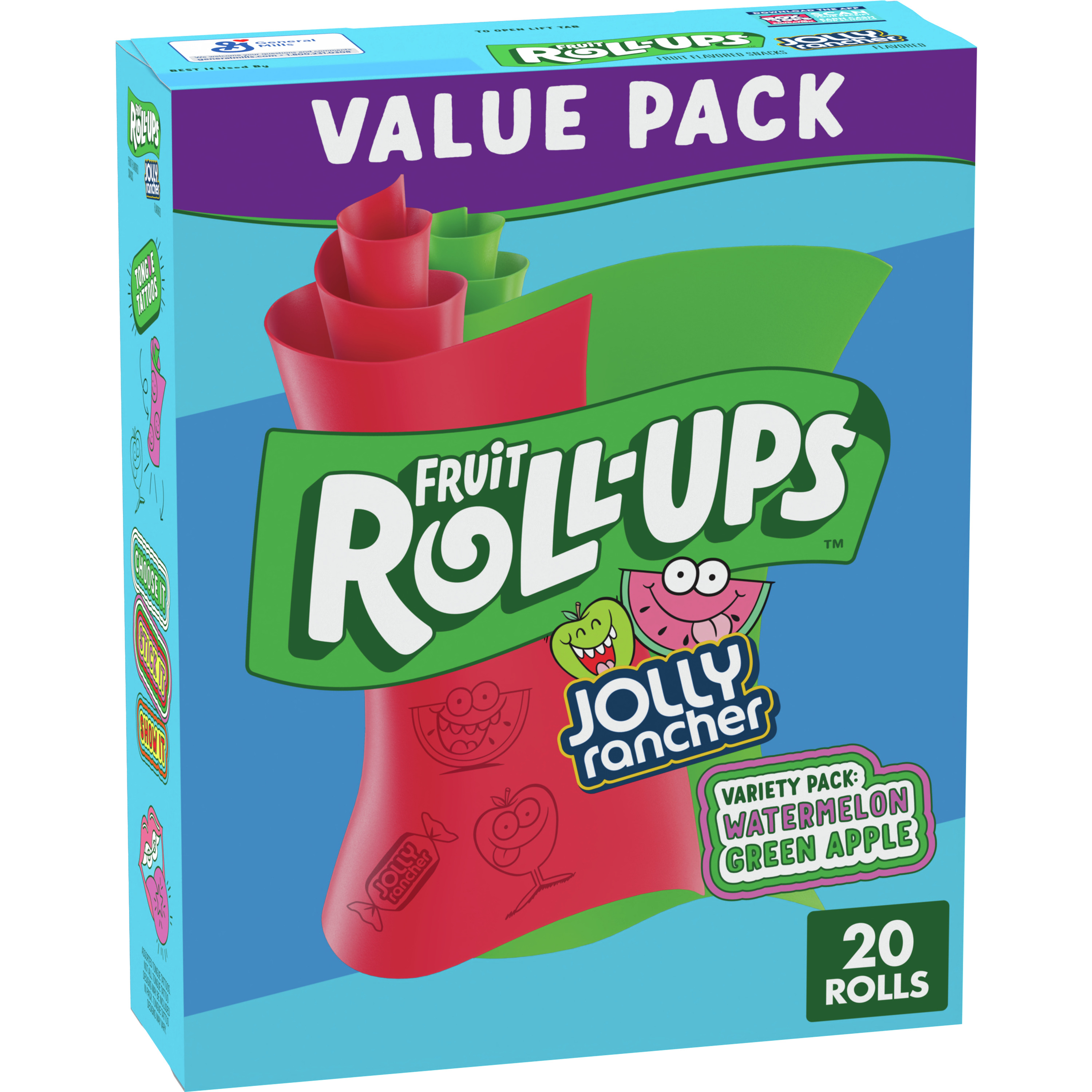 Fruit Roll-Ups Fruit Flavored Snacks, Variety Pack, Pouches, 10 ct ...